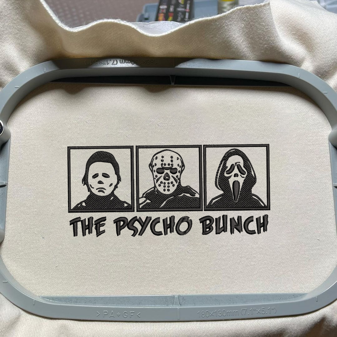 The Psycho Bunch Embroidery Design, Horror Movie Embroidery | Inspire ...