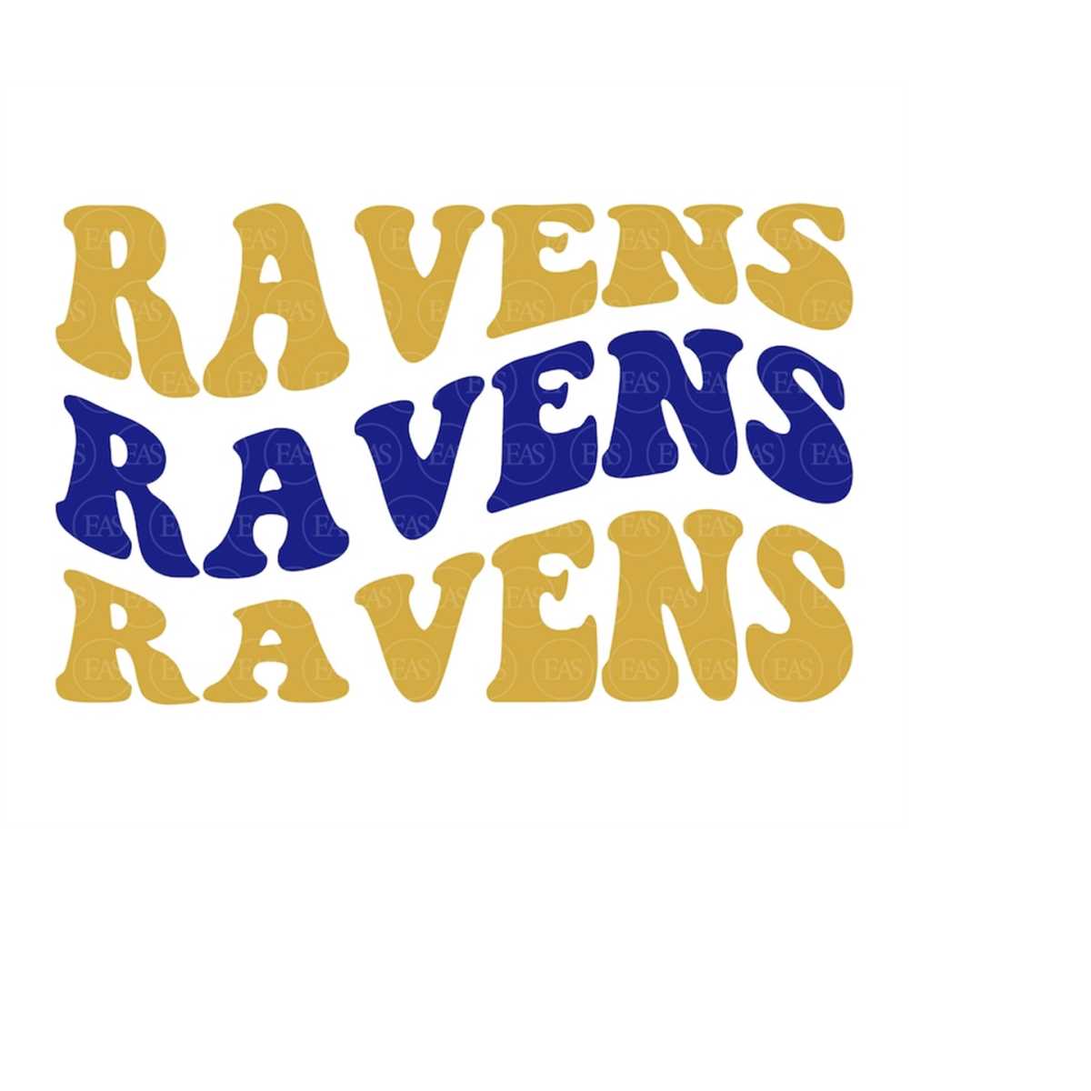 Ravens Wavy Stacked Svg, Go Ravens Svg, Ravens Team, Retro V | Inspire ...