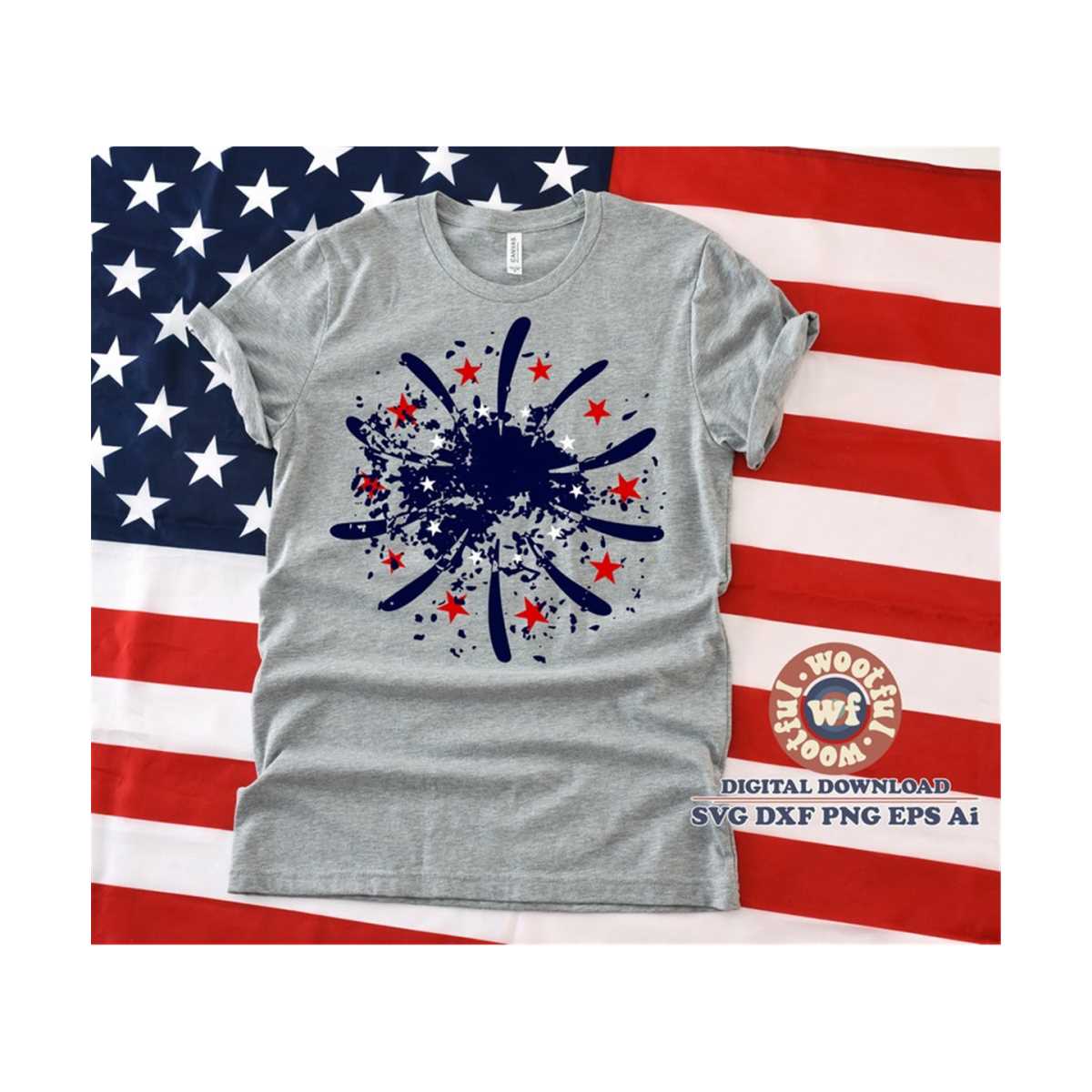 Fireworks Monogram Frame svg, Happy Fourth of July svg, Patr | Inspire ...