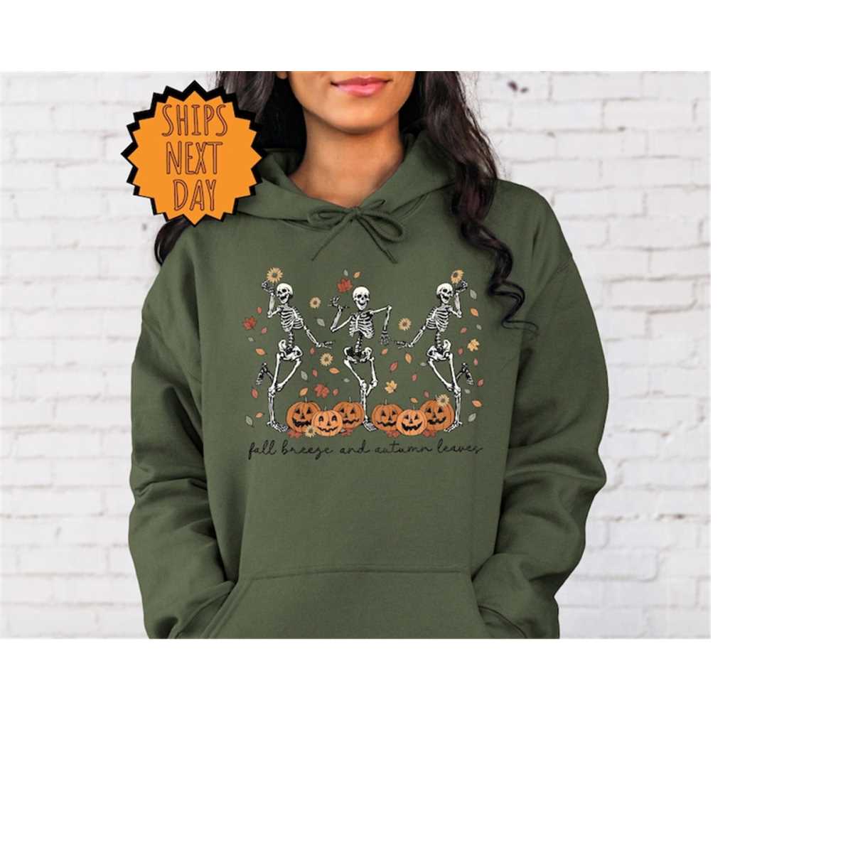 Fall Breeze and Autumn Leaves Hoodie, Skeleton Hoodie, Funny | Inspire ...