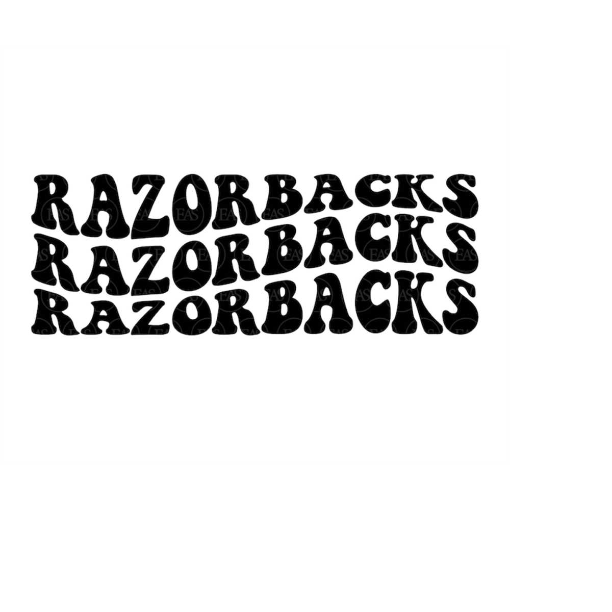 Razorbacks Wavy Stacked Svg, Go Razorbacks Svg, Razorbacks T | Inspire ...