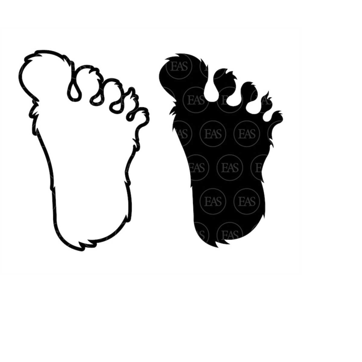 BigFoot Print Svg, Big foot Svg, Yeti Svg, Sasquatch Svg. Ve - Inspire ...