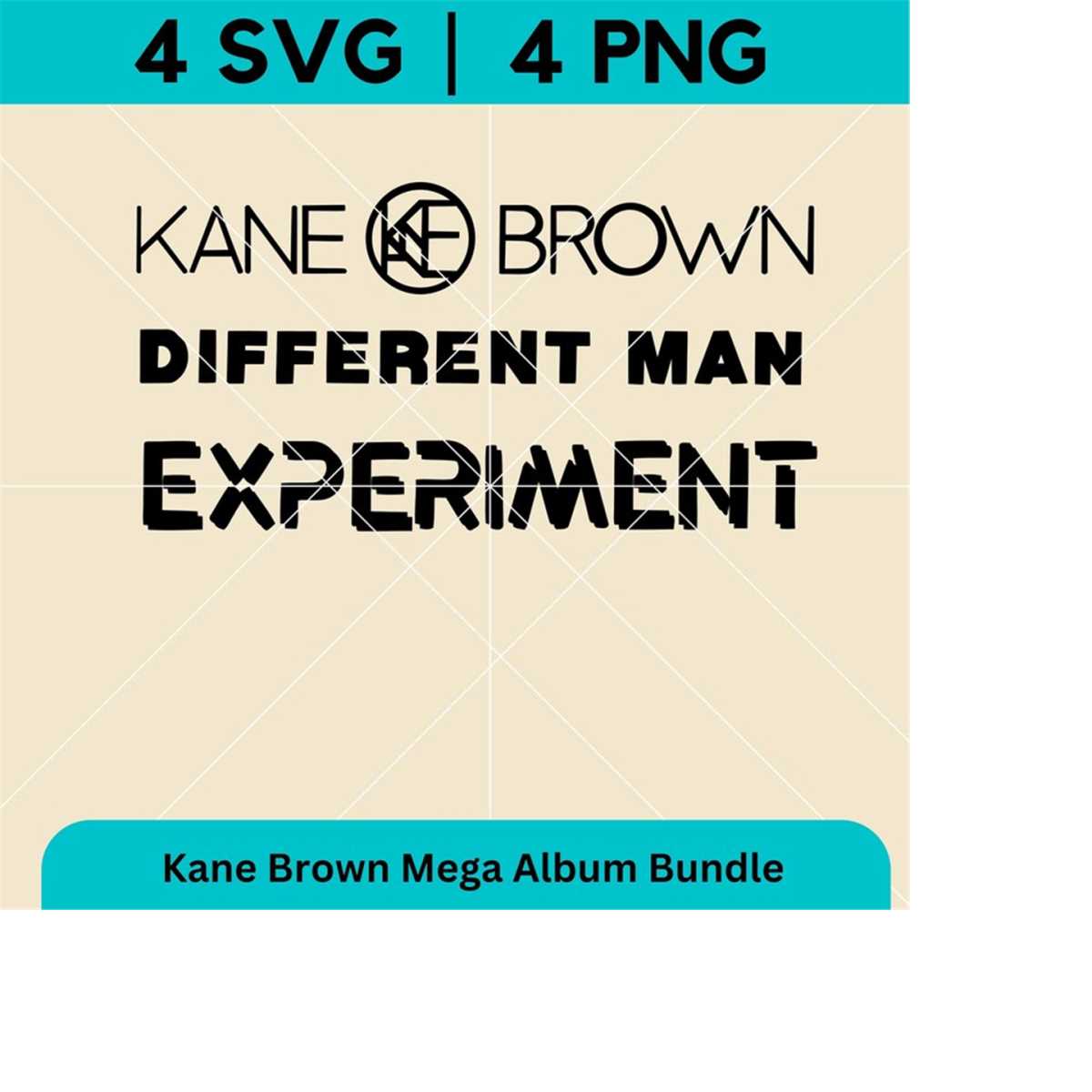 Kane Brown Album Bundle PNG | Different Man SVG | Experiment | Inspire Uplift