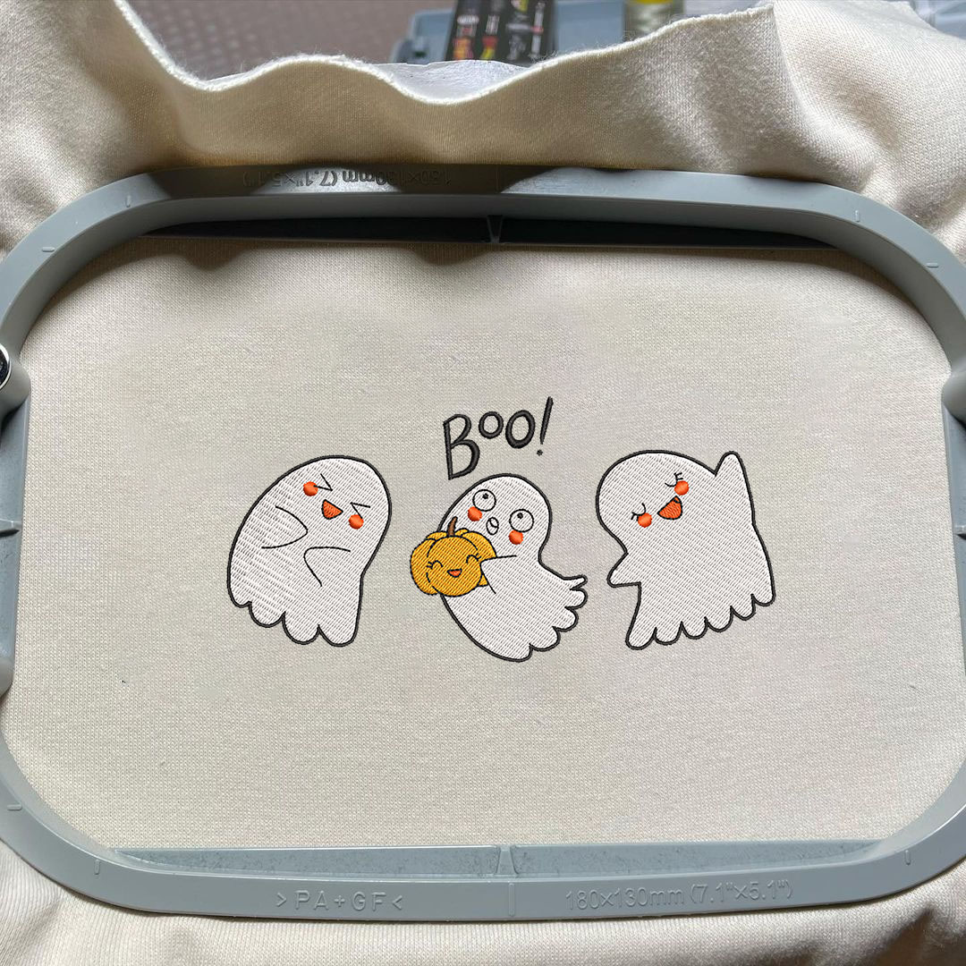 Baby Ghost Boo Embroidery Machine Design, Cute Spooky Embroi | Inspire ...