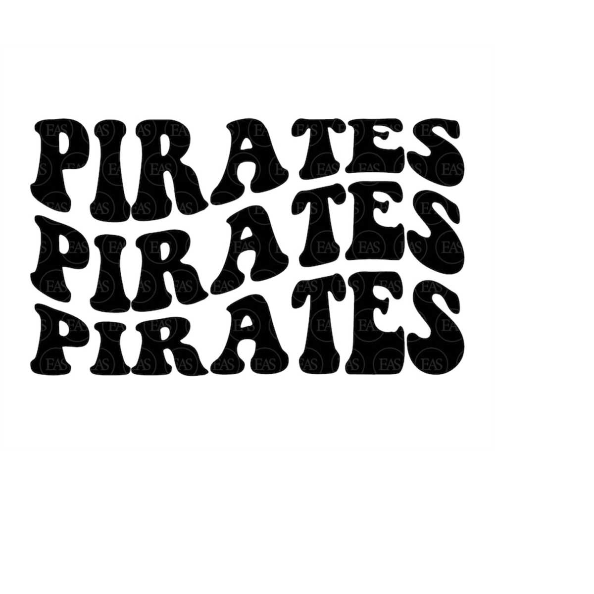 Pirates Wavy Stacked Svg, Go Pirates Svg, Pirates Team Svg, - Inspire ...
