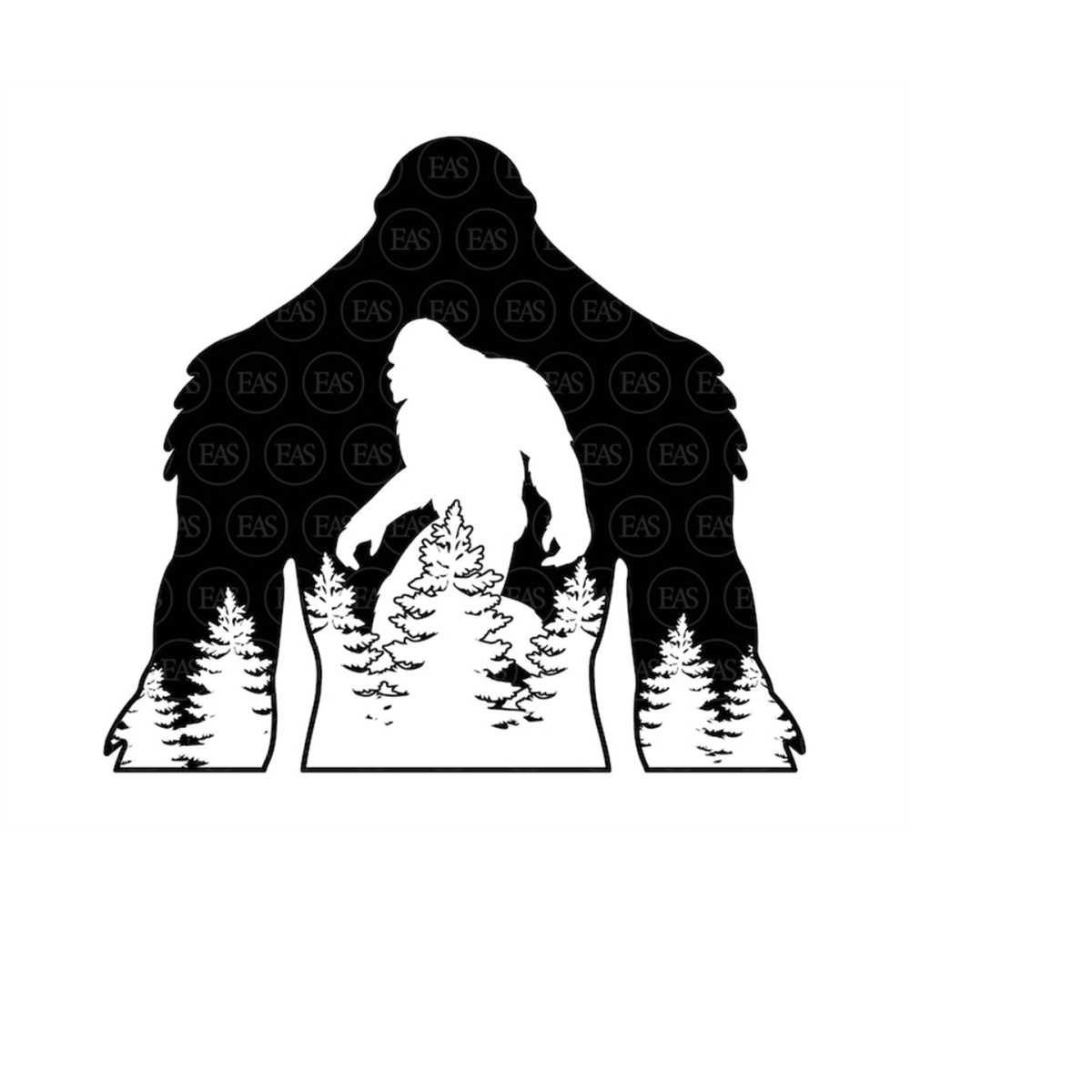 Bigfoot in Woods Svg, Forest Svg, Big foot Svg, Sasquatch Sv | Inspire ...