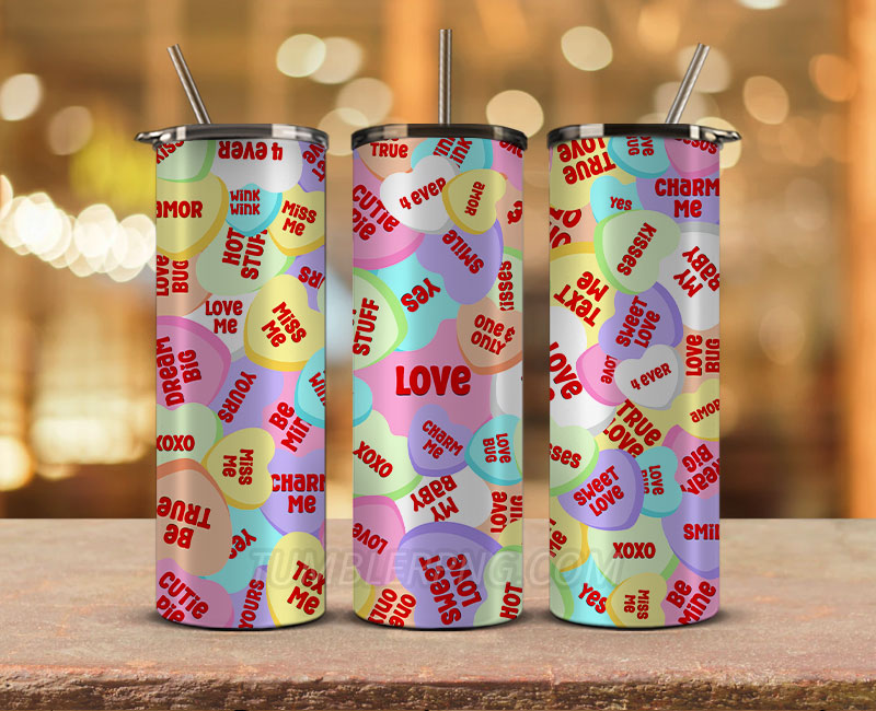 Valentine Tumbler PNG, Valentines Tumbler Wrap, Valentine Gi | Inspire ...