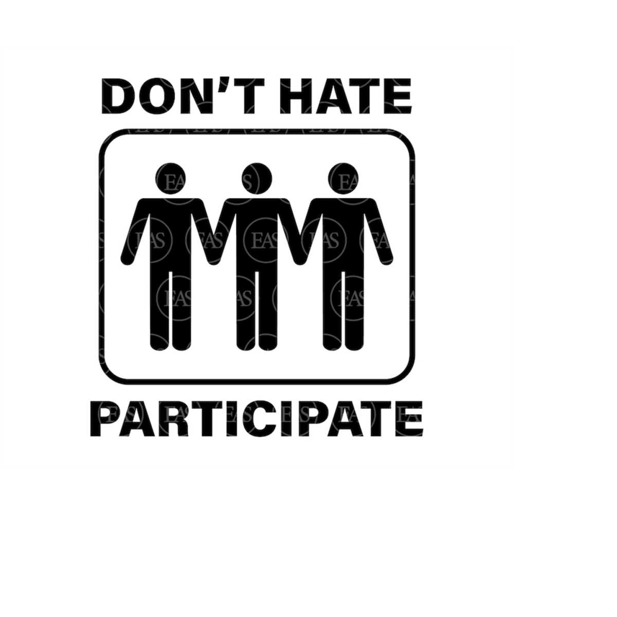 Dont Hate Participate Svg Threesome Svg Gay Sex Svg Vect Inspire Uplift