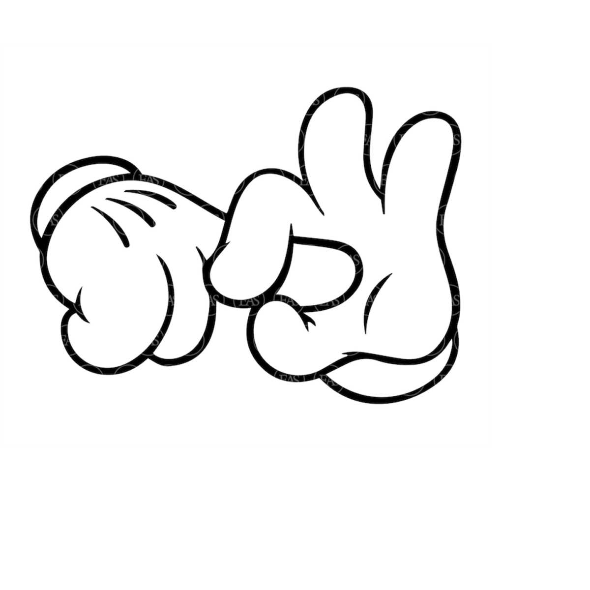 Cartoon Finger in Hole Hand Gesture Svg. Vector Cut file for - Inspire ...