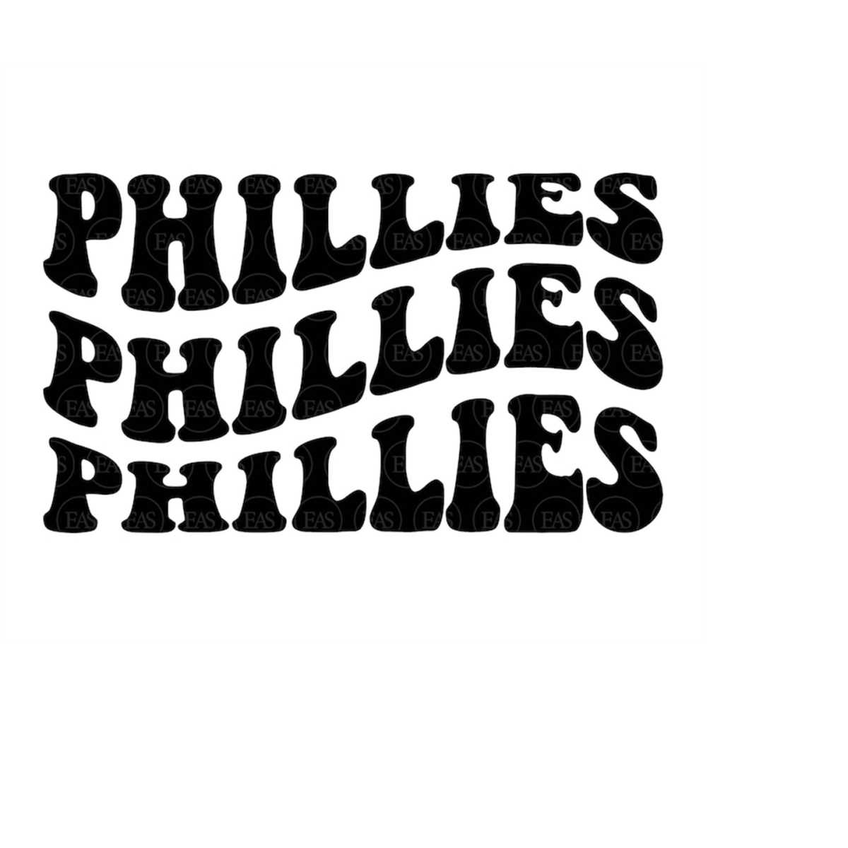 Phillies Wavy Stacked Svg, Go Phillies, Phillies Team, Retro - Inspire ...