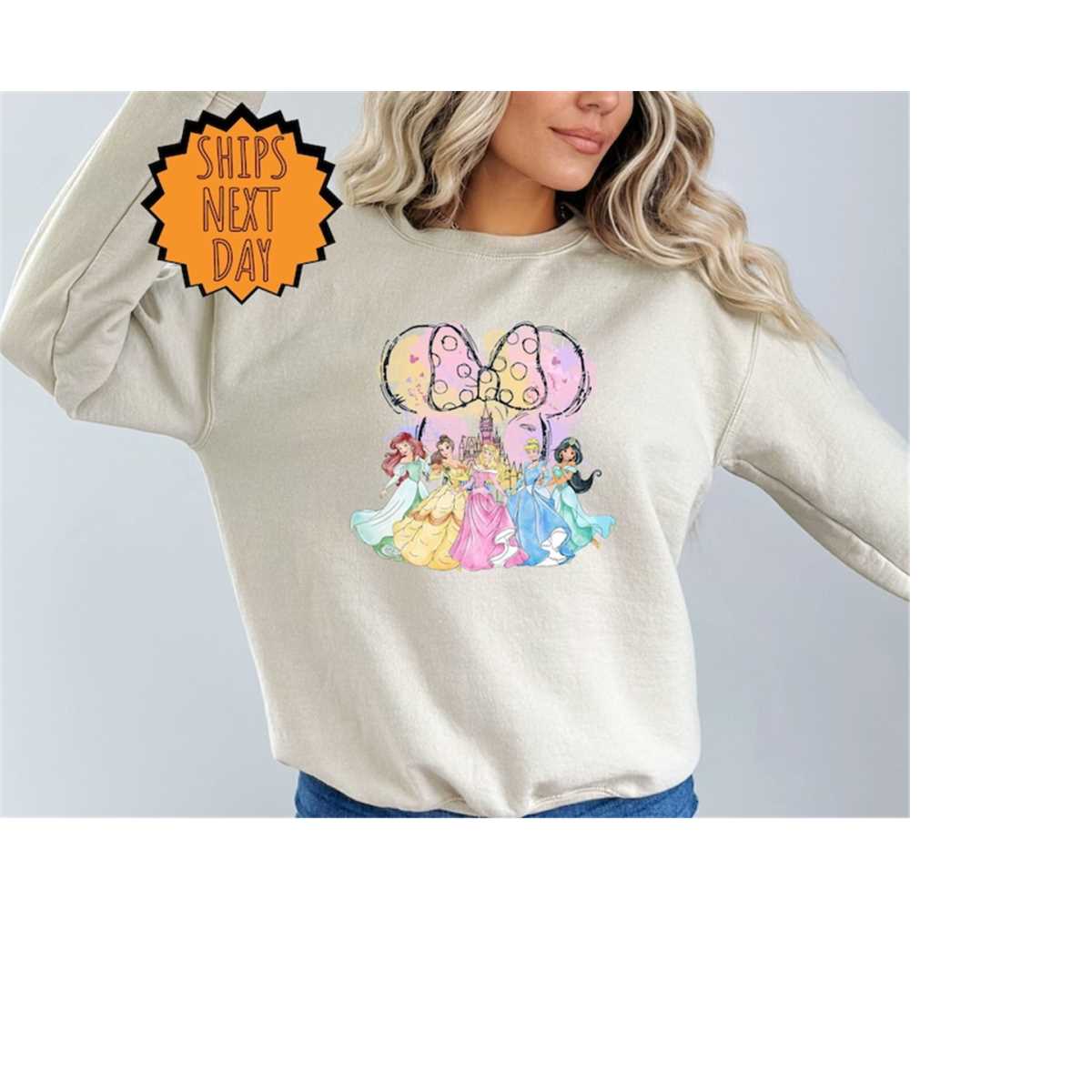 Disney Princess Sweatshirt, Cute Princess Sweatshirt, Disney | Inspire ...