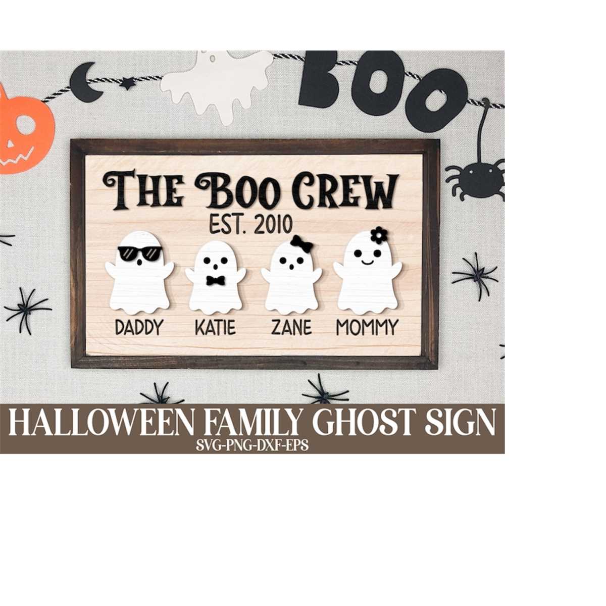 Halloween Ghost Family Sign SVG, Halloween Svg, Family Ghost | Inspire ...
