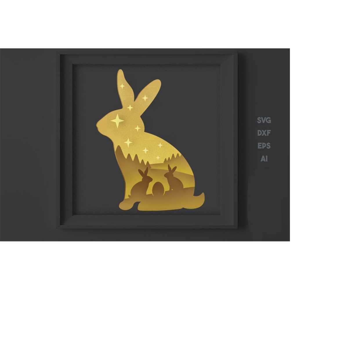 Easter Shadow Box SVG DXF, Easter Bunny Shadowbox SVG, Easte - Inspire ...