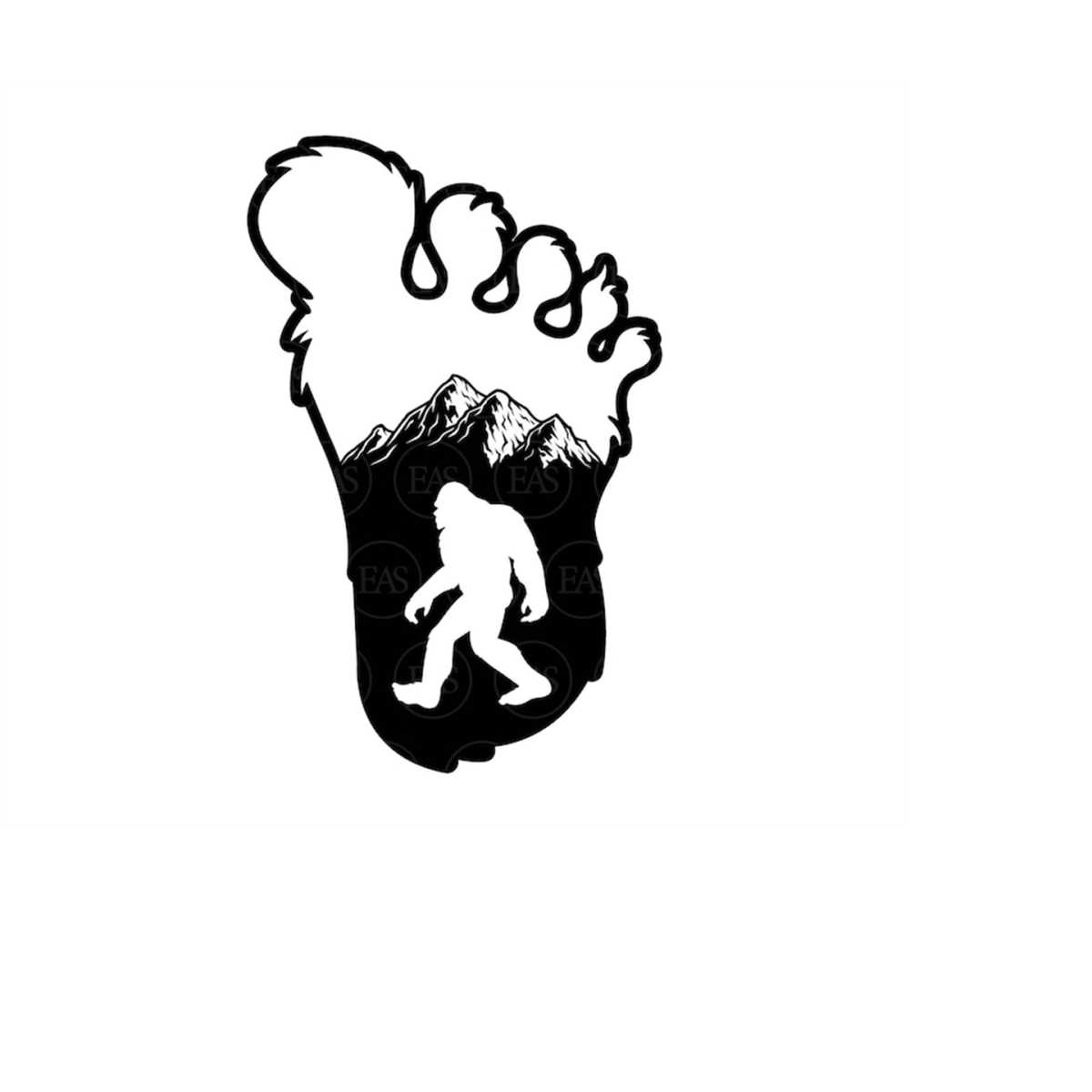 Bigfoot Svg, Big Foot Print Svg, Mountain Svg, Yeti Svg, Sas - Inspire ...