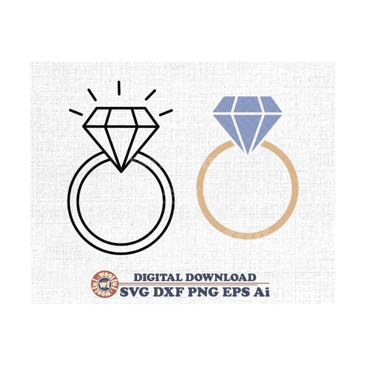 Diamond Ring svg, Engagement Rings svg, Bride and Groom svg, | Inspire ...