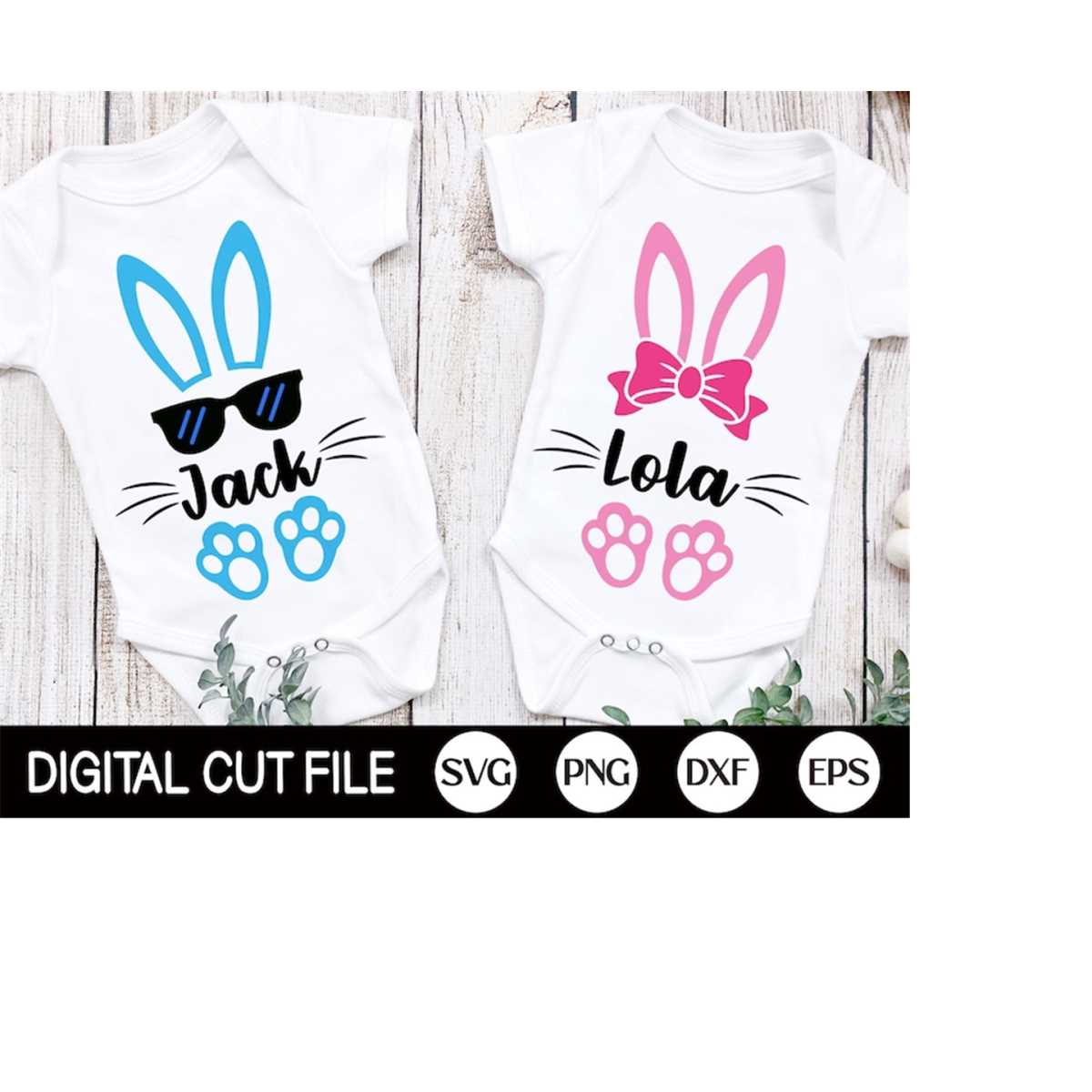 Bunny SVG, Cute Bunny Monogram, Happy Easter Svg, Easter Bun | Inspire ...