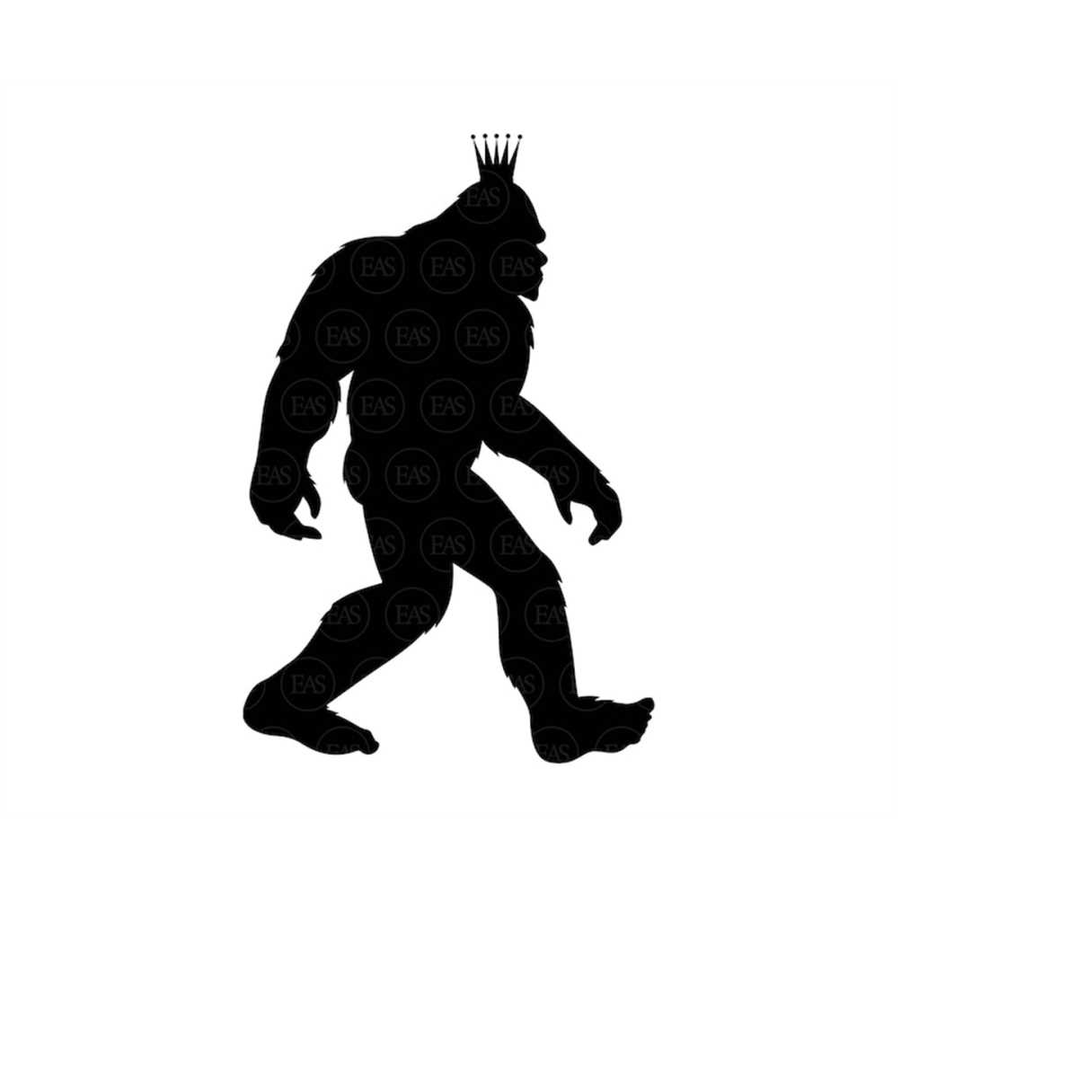 King Bigfoot Svg, Crowned Big Foot Svg, Yeti Svg, Sasquatch | Inspire ...