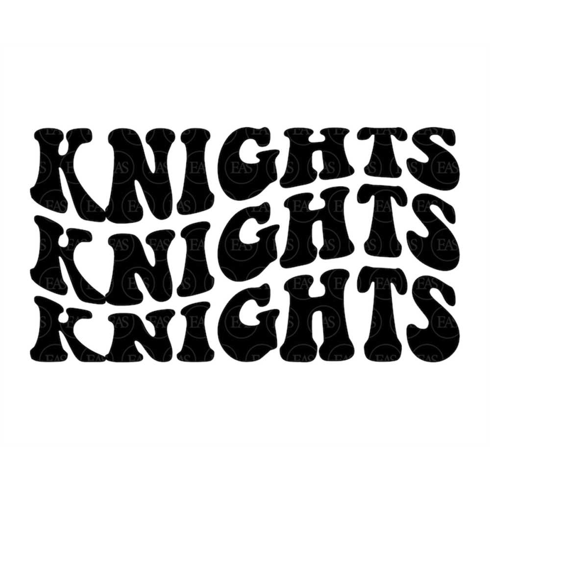 Knights Wavy Stacked Svg, Go Knights Svg, Knights Team, Retr | Inspire ...