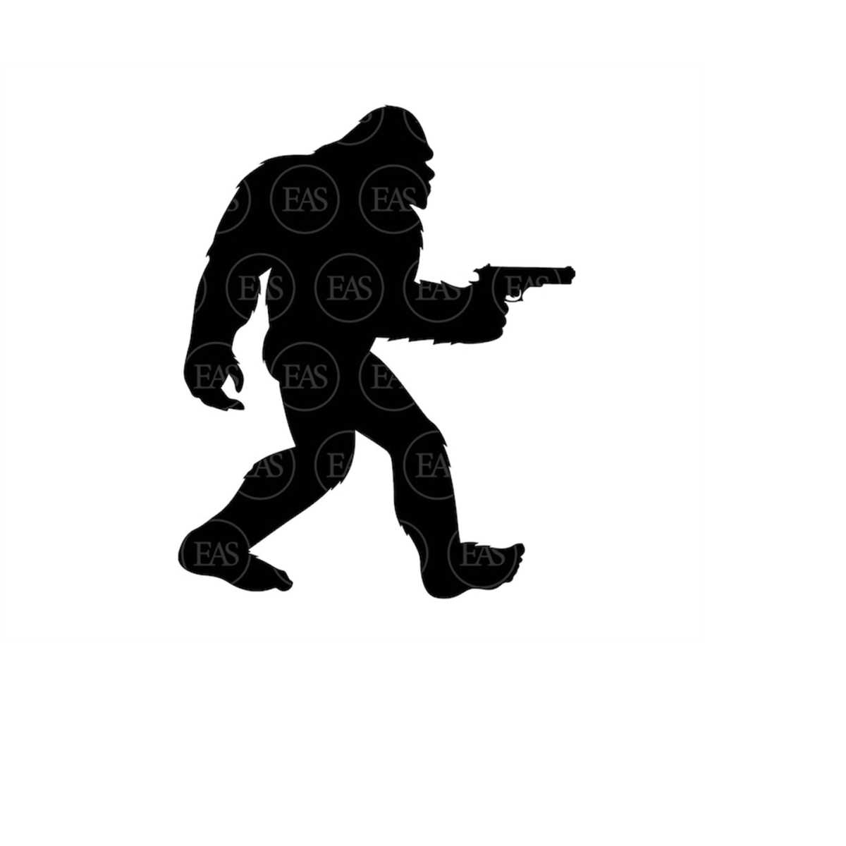 Bigfoot with Gun Svg, Big Foot with Pistol Svg, Yeti Svg, Sa - Inspire ...