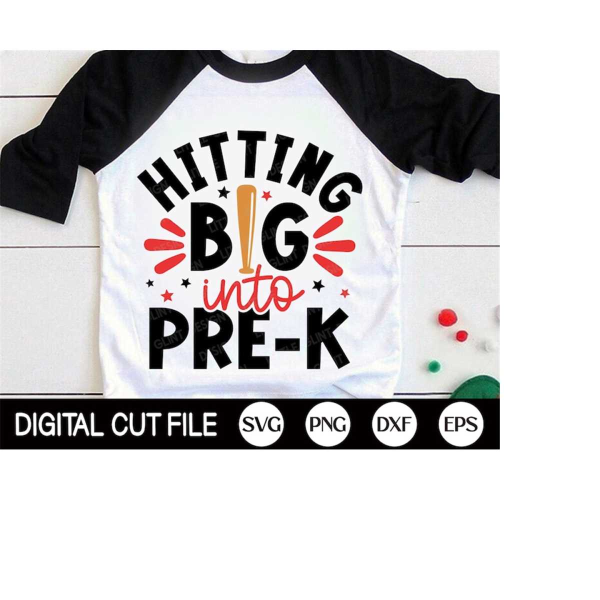 Hitting into Pre-k SVG, Back to school SVG, Baseball Quote S | Inspire ...