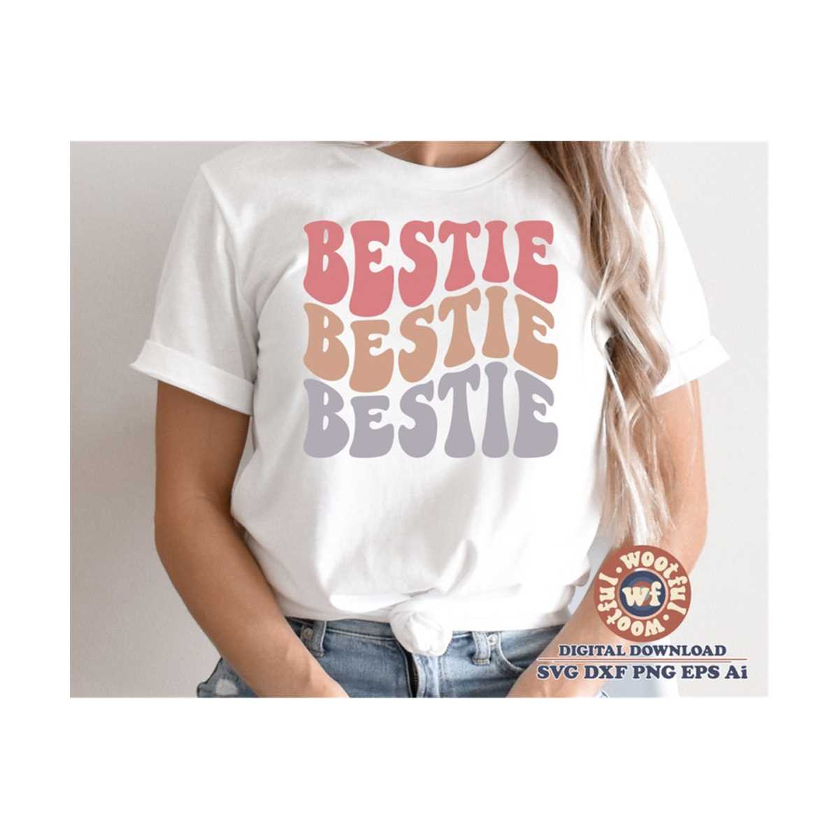 Bestie svg, Bridesmaid svg, Bridal svg, Wedding svg, Wavy St | Inspire ...