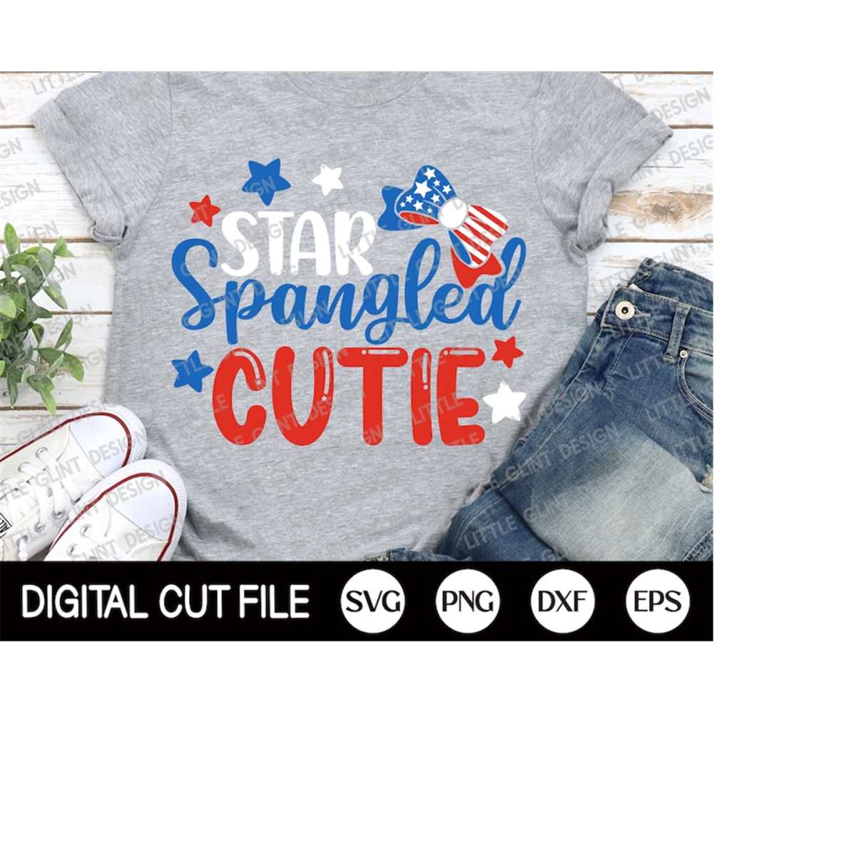4th of July Svg, Star Spangled Cutie Svg, Independence day, | Inspire ...