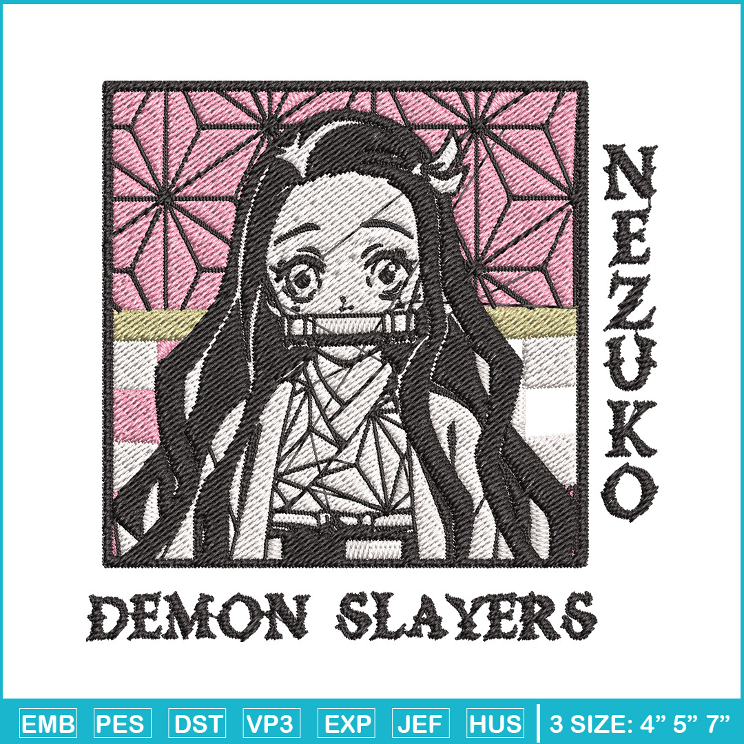 Nezuko frame embroidery design, Nezuko embroidery, Embroider | Inspire ...