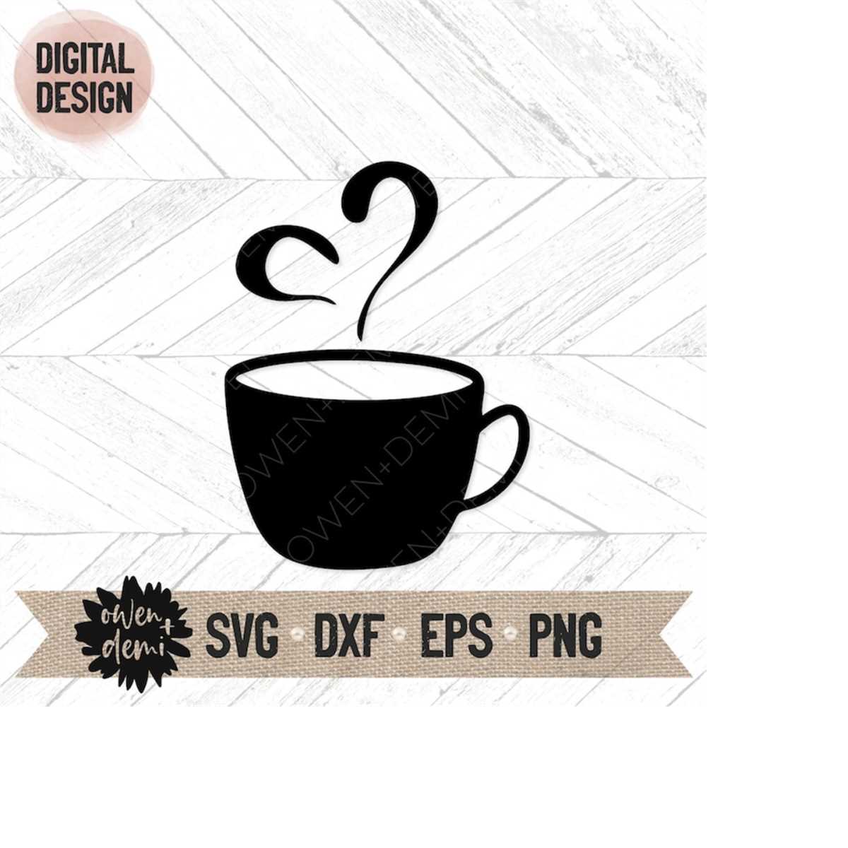 Mug svg - Mug with heart steam svg - Coffee svg - coffee svg | Inspire ...
