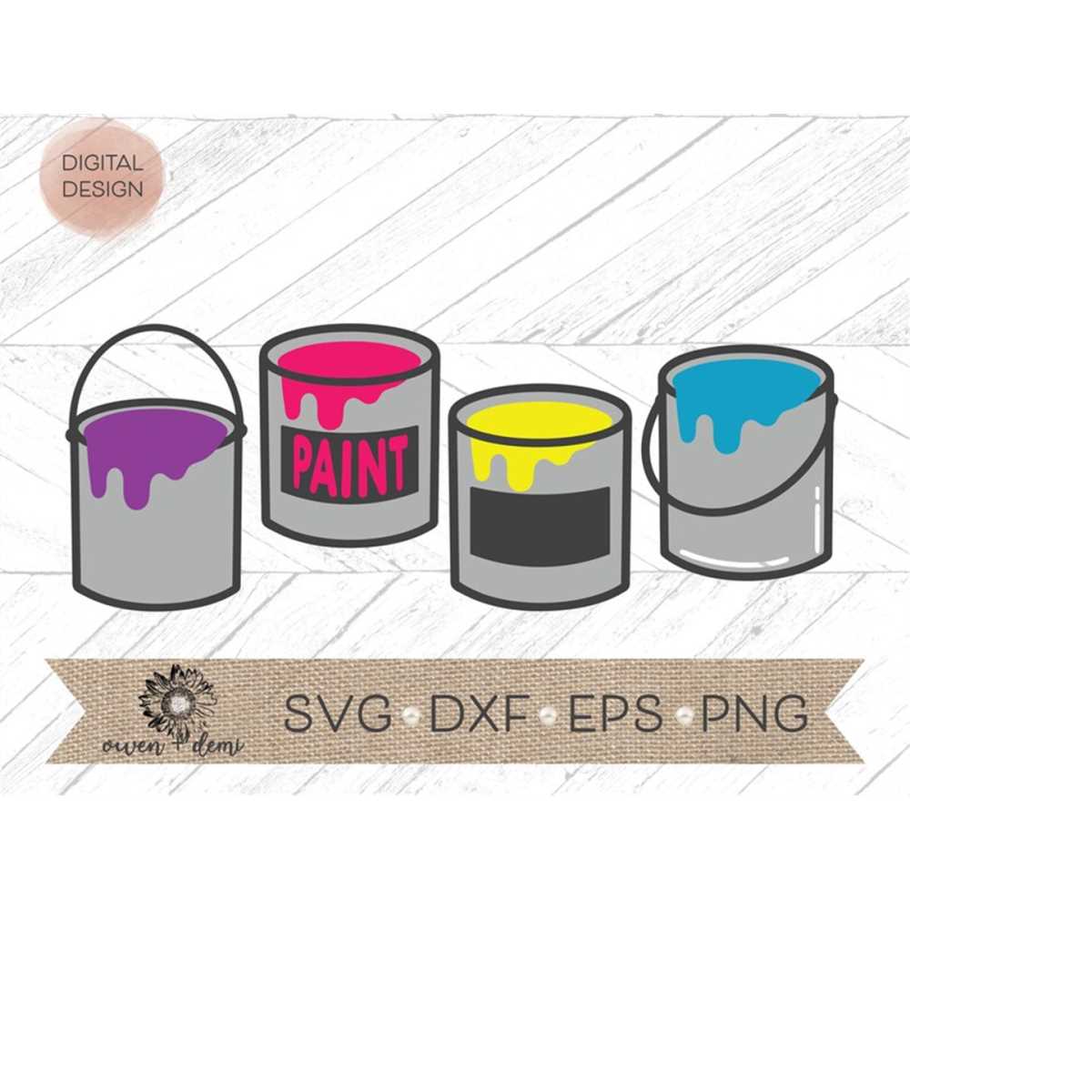 Paint Can SVG - colorful paint can clip art - Paint drip svg | Inspire ...