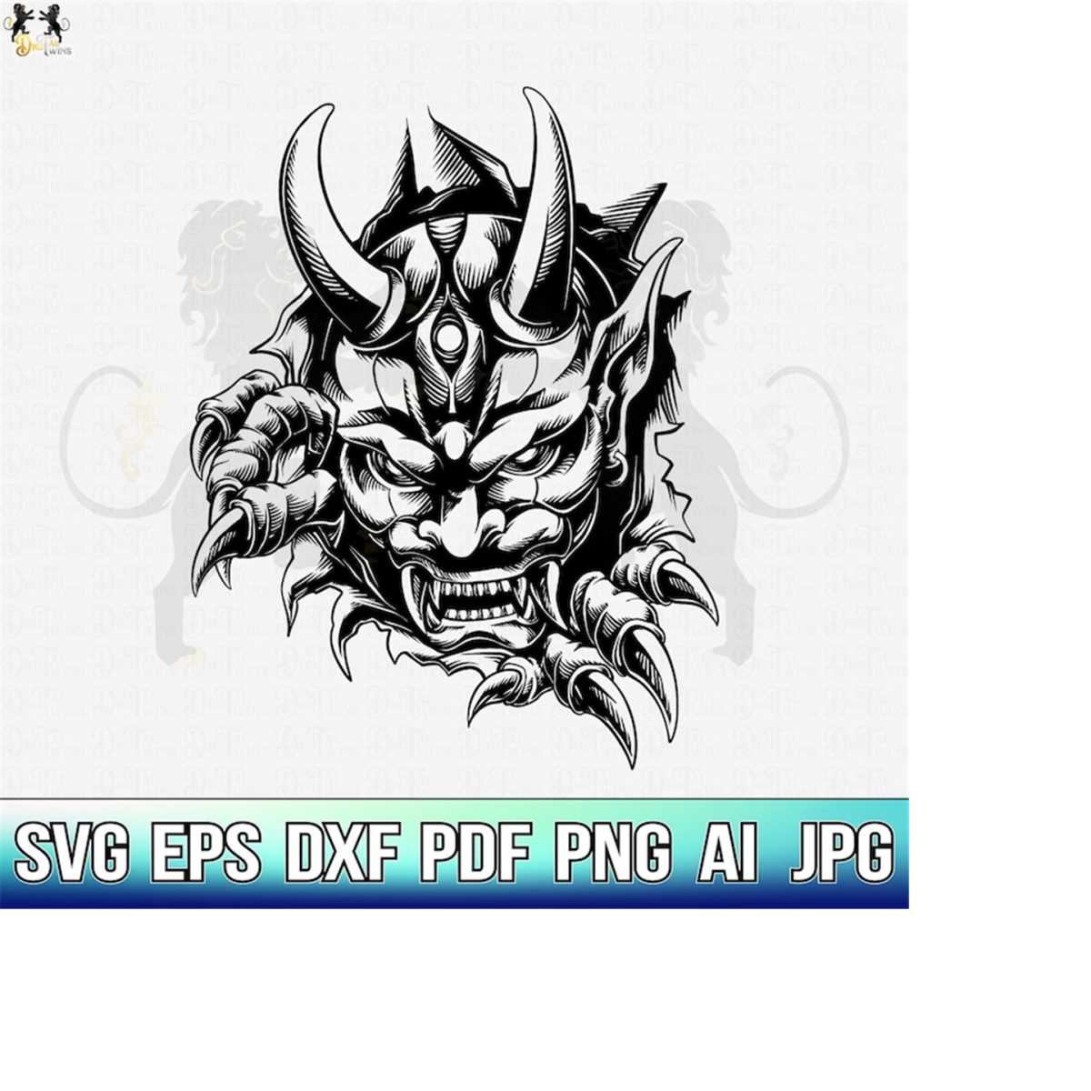 Demon In The Wall SVG, Scary Demon SVG, Demon SVG, Demon Cli | Inspire ...