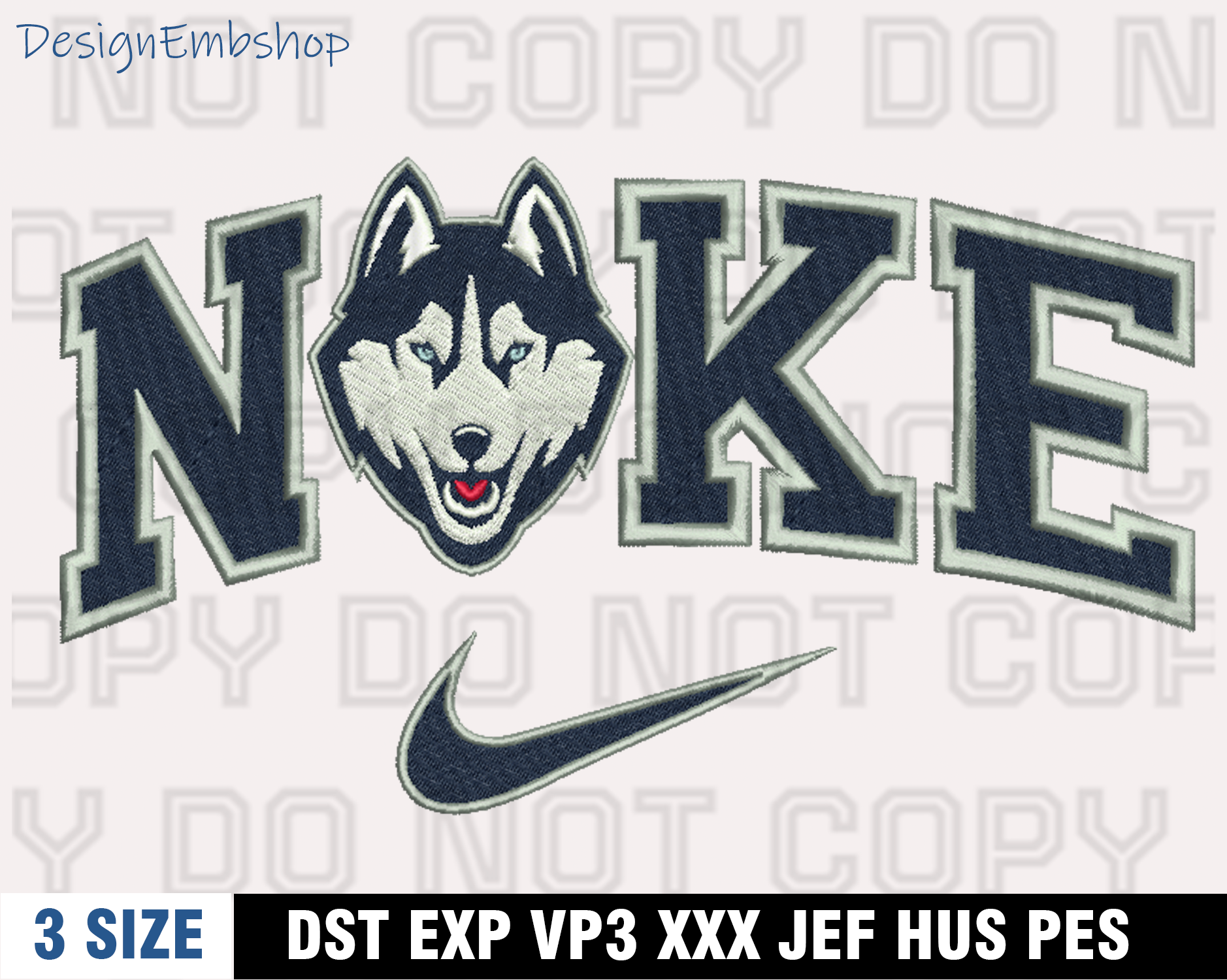 Nike UConn Huskies Embroidery Designs, Nike Logo Embroidery - Inspire ...