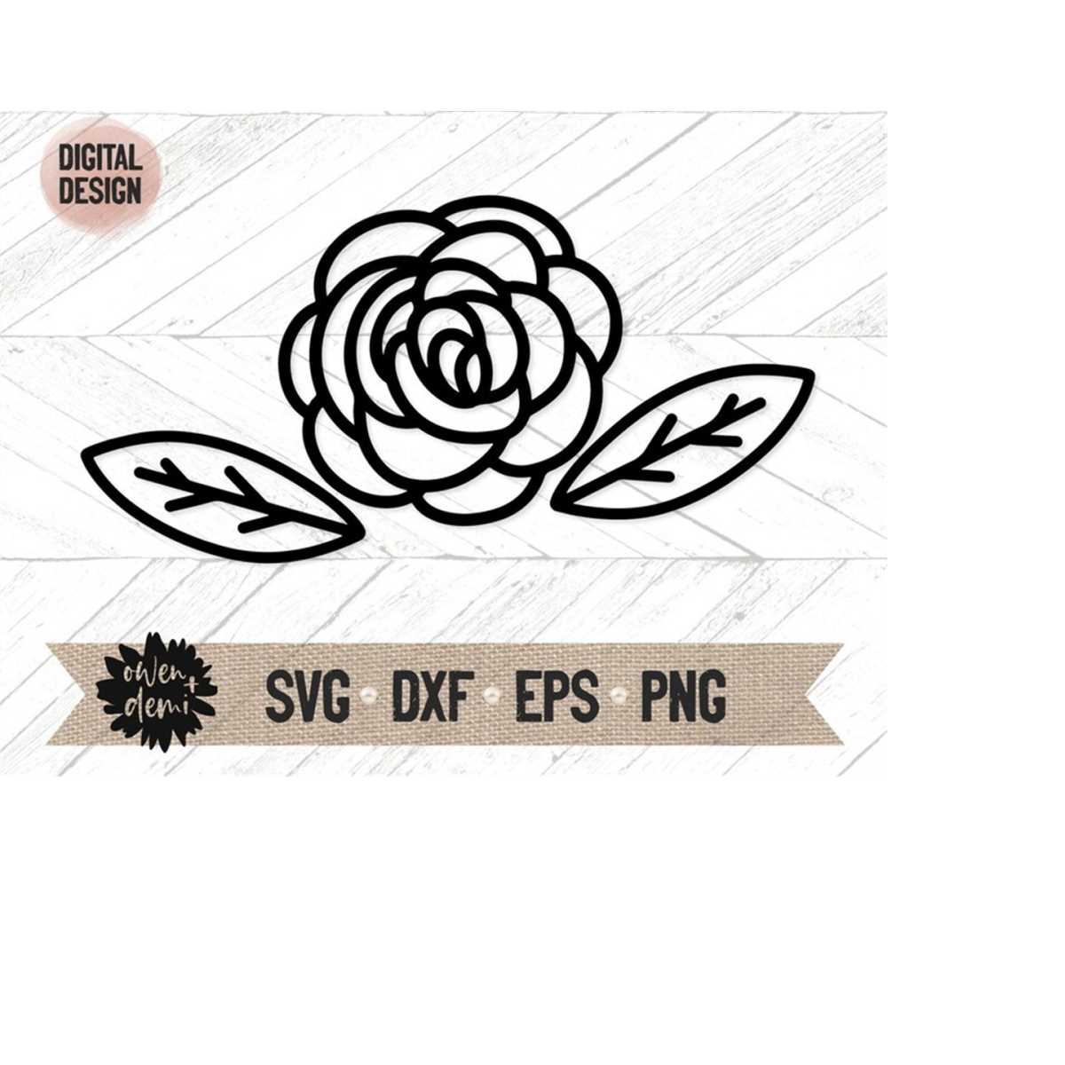 Hand drawn rose svg - rose cut file - line rose svg- rose Cr | Inspire ...