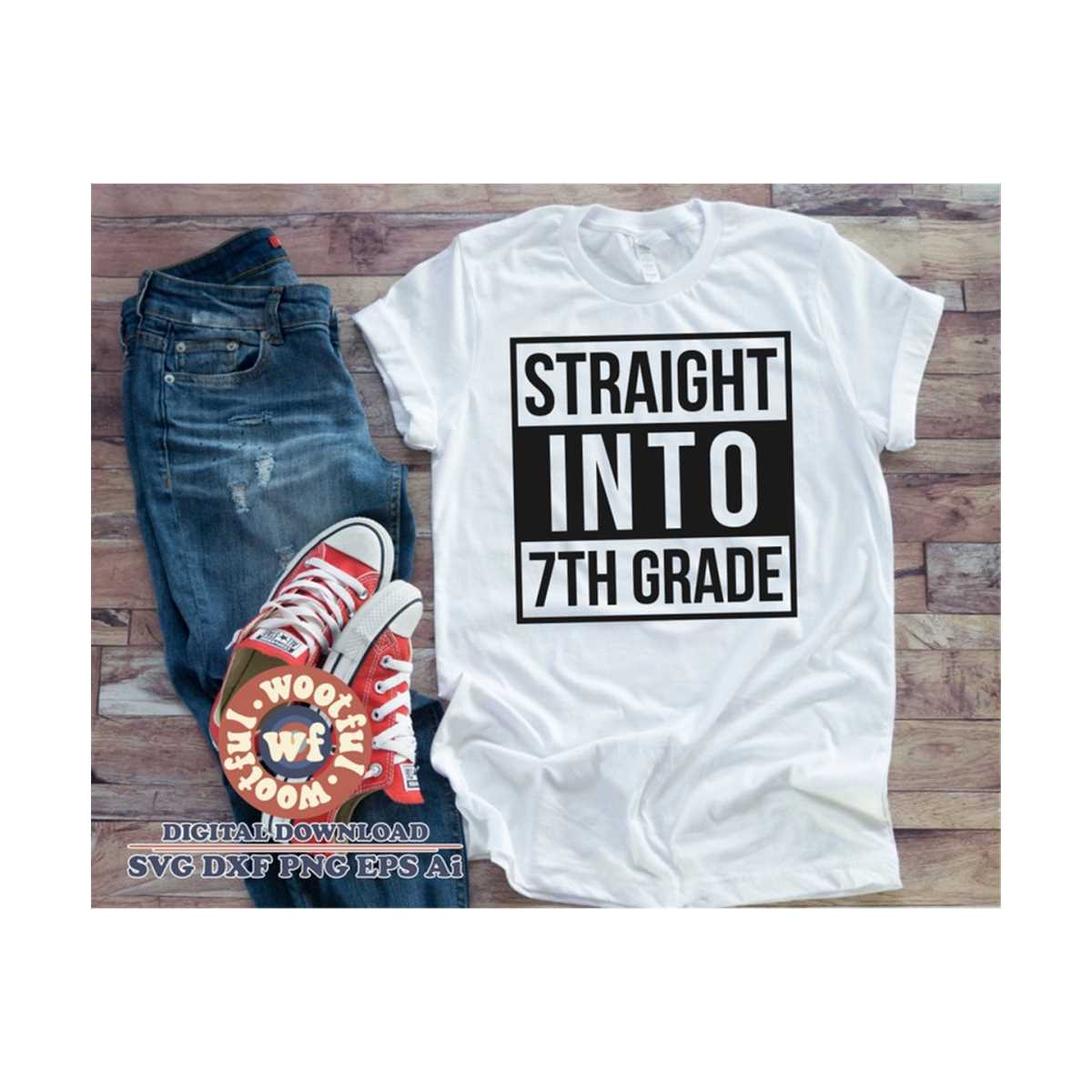 Straight Into 7th Grade svg, Seventh Grade svg, 7th Grade sv | Inspire ...