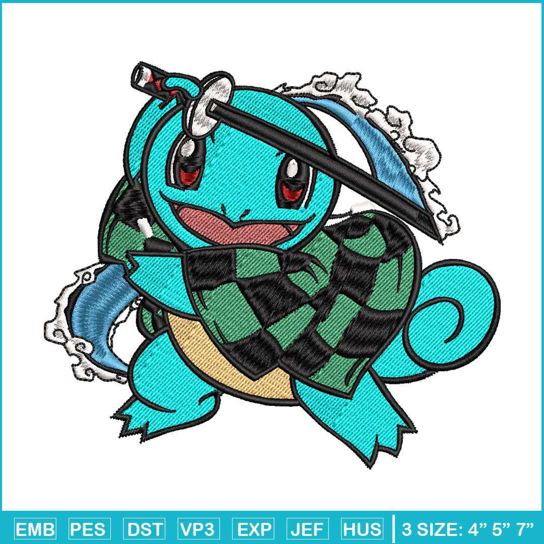 Squirtle embroidery design, Pokemon embroidery, Anime design | Inspire ...
