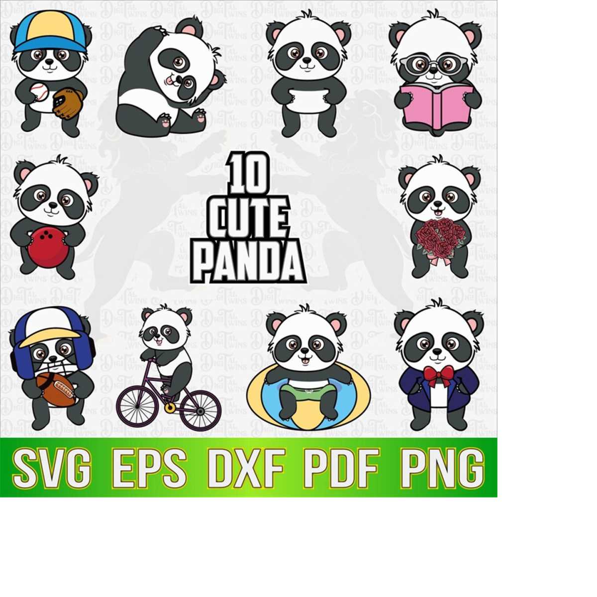 Panda Svg, Panda Clipart, Panda Vector, Panda Cut File, Pand - Inspire Uplift