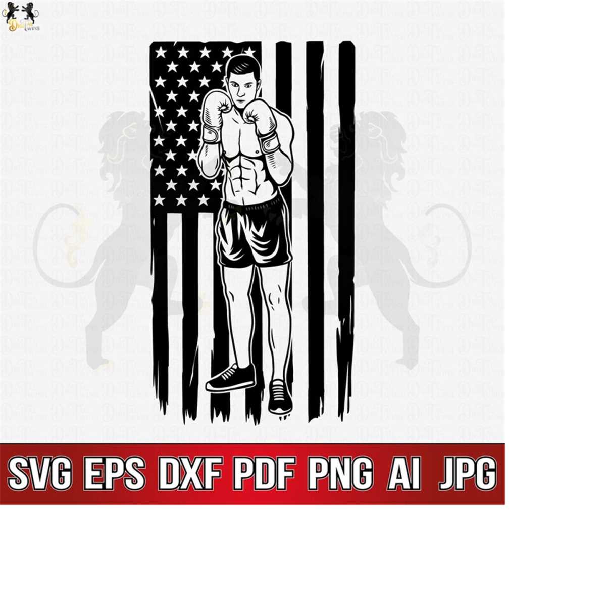 Boxer With USA Flag Svg, Boxing Svg, Boxer Svg, Boxing Glove - Inspire ...