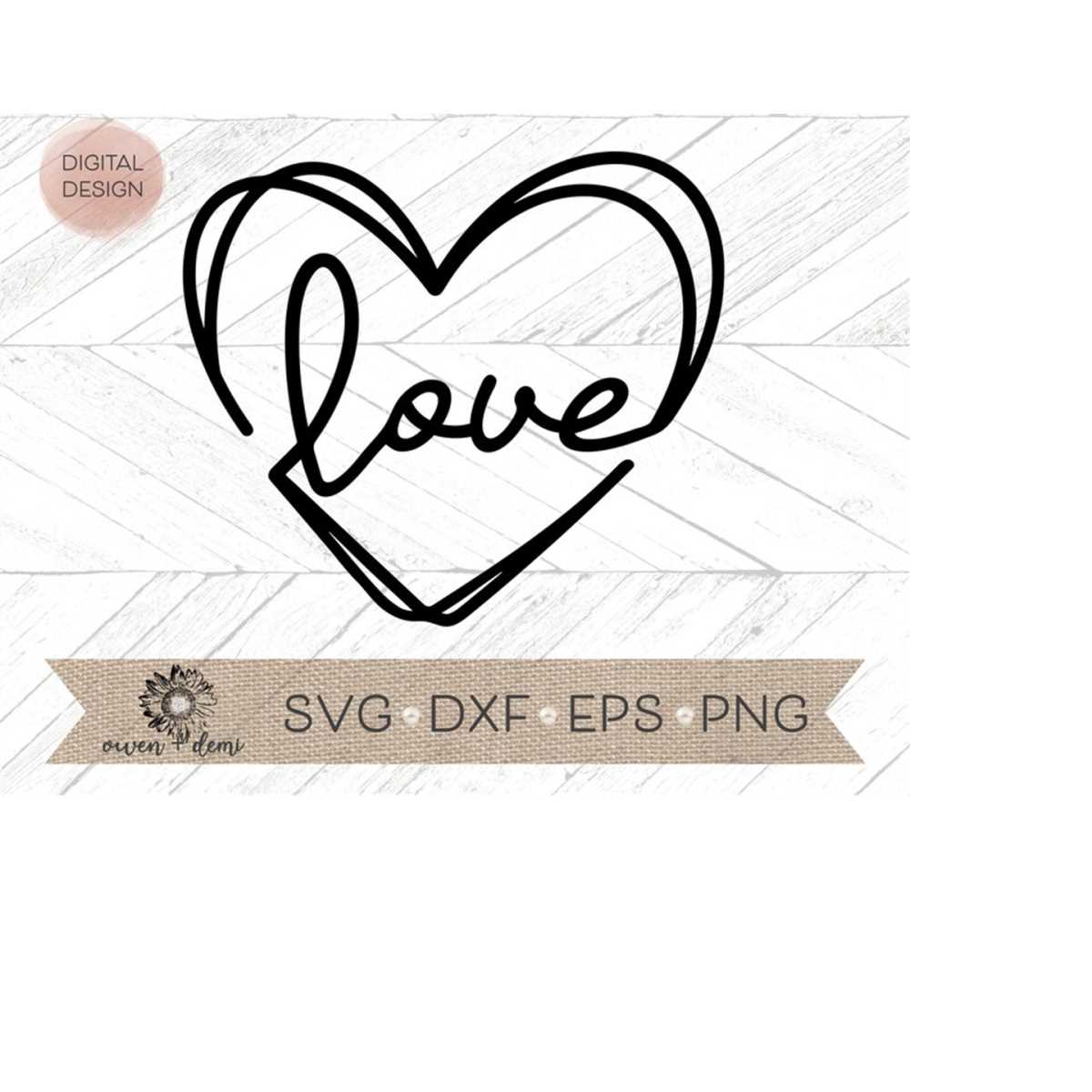 love svg - love heart for cricut - love heart for Silhouette | Inspire ...