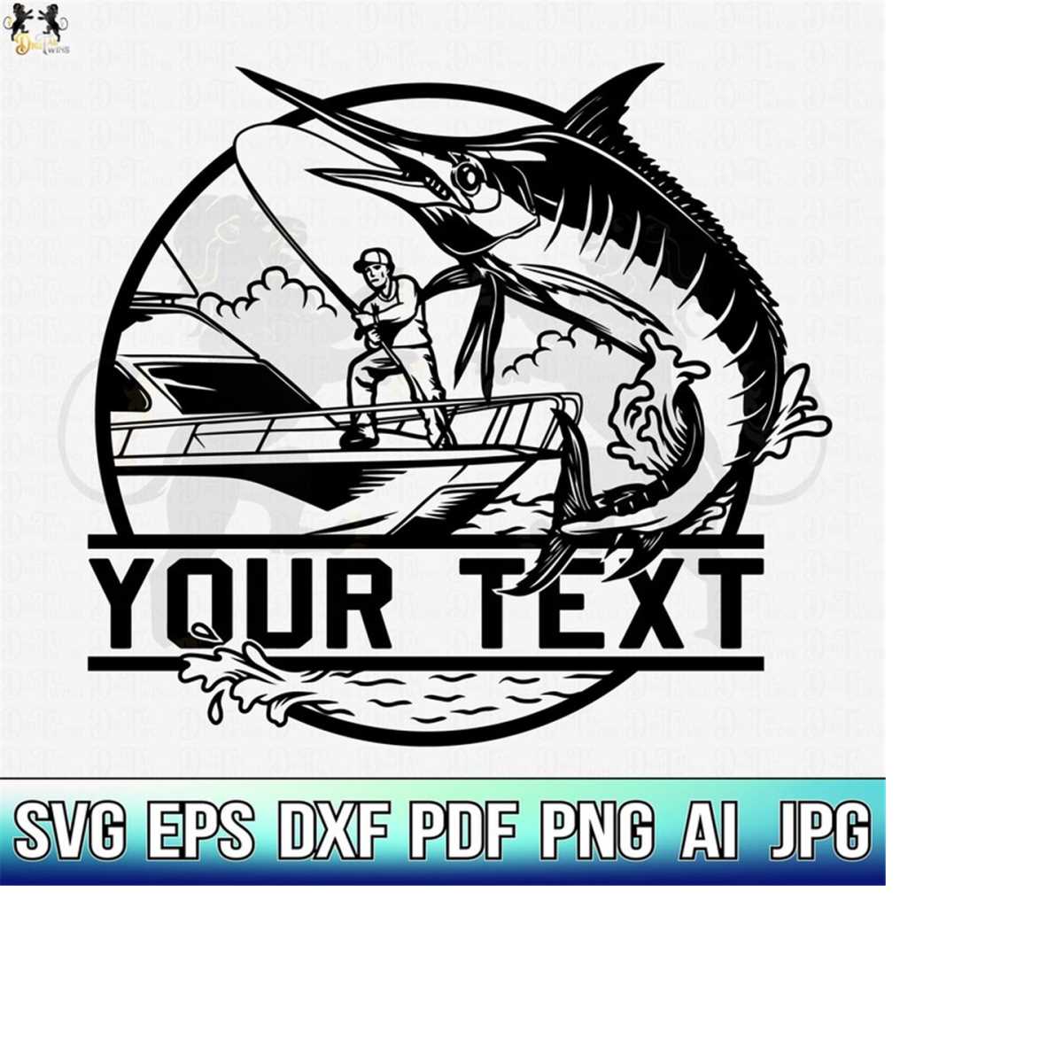 Marlin Fishing Svg, Fishing Name Svg, Bass Fishing Svg, Fish | Inspire ...