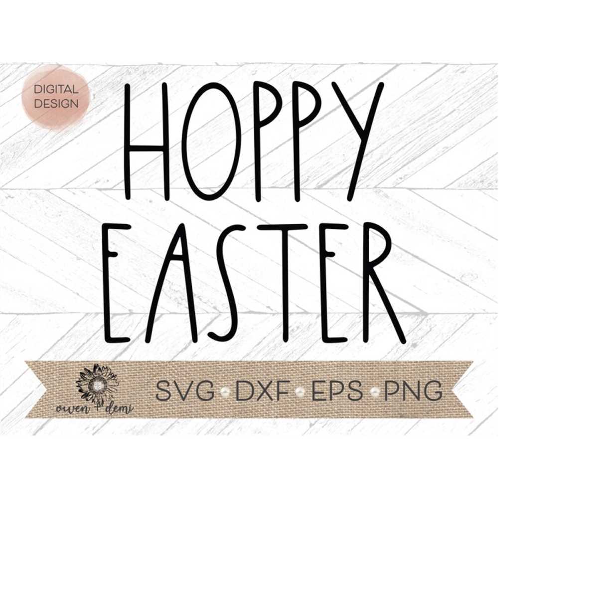 Hoppy Easter SVG - Skinny font svg - Easter cricut cut file | Inspire ...