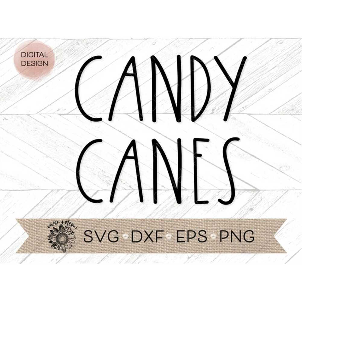 Candy Canes svg - Christmas word SVG - Christmas cut file | Inspire Uplift