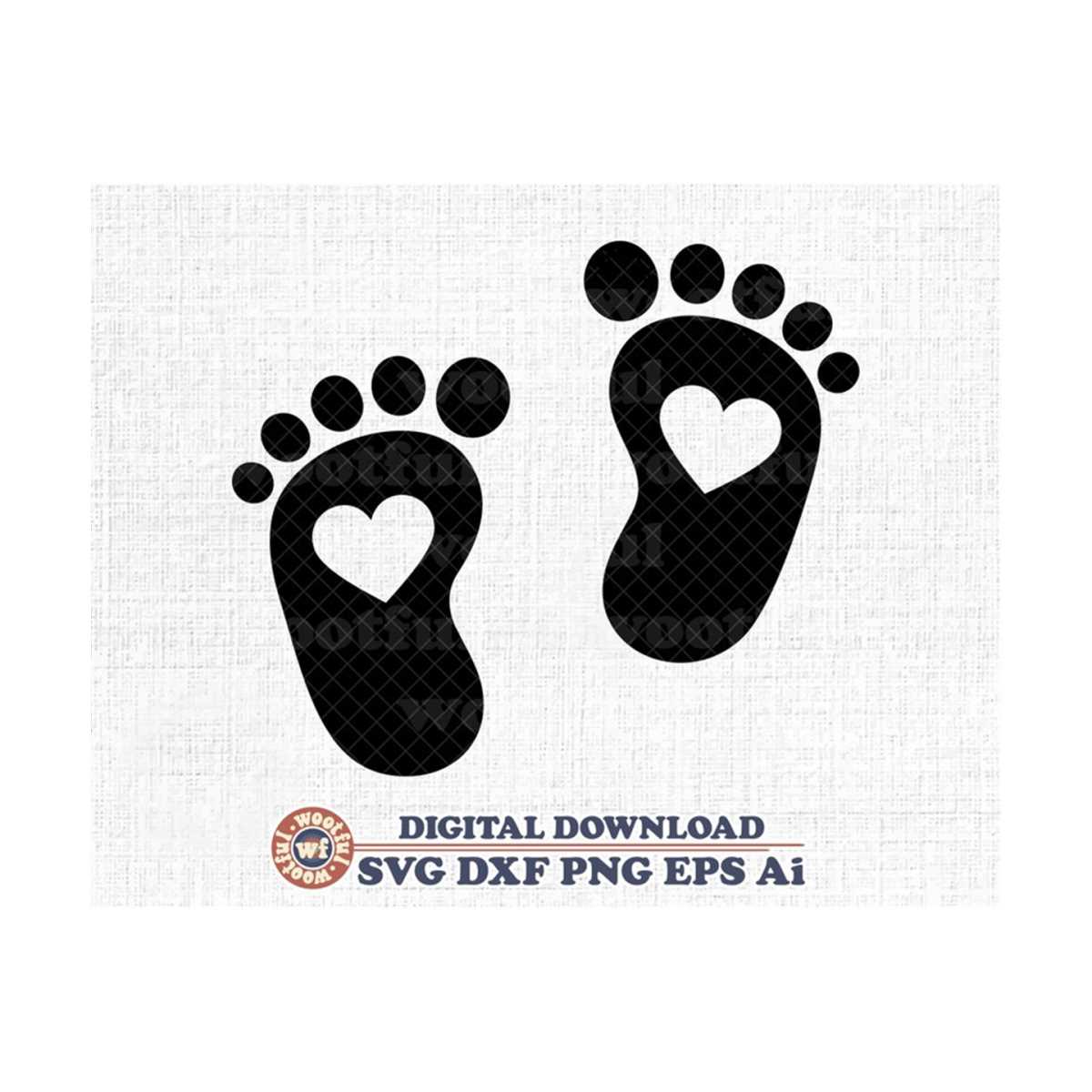 Baby Footprint svg, Baby Feet svg, Newborn svg, Baby Shower | Inspire ...