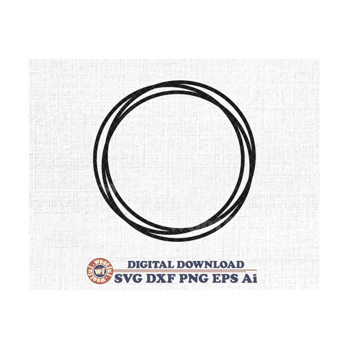 Circle Frame svg, Monogram svg, Circle Monogram Frame, Sketc | Inspire Uplift