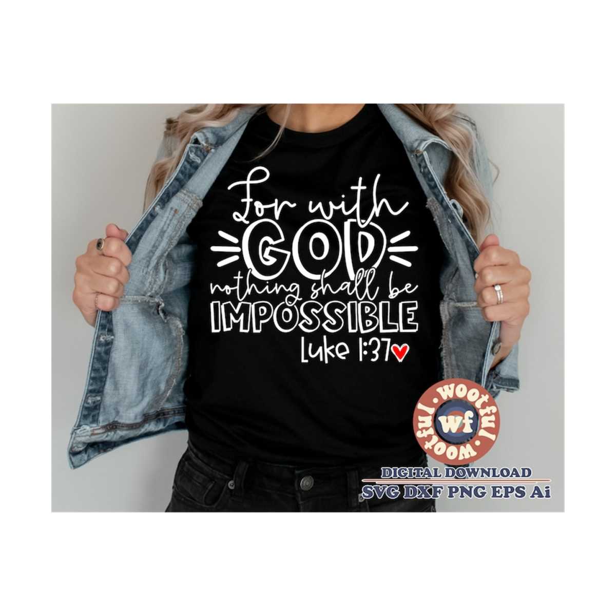 For With God nothing shall be Impossible svg, Christian svg, | Inspire ...