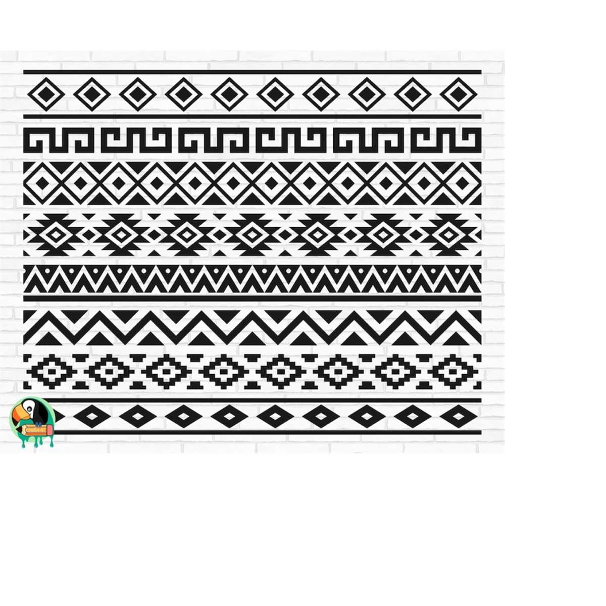 Aztec Pattern SVG, Border Svg, Tribal Svg, Indian Svg, Aztec - Inspire ...
