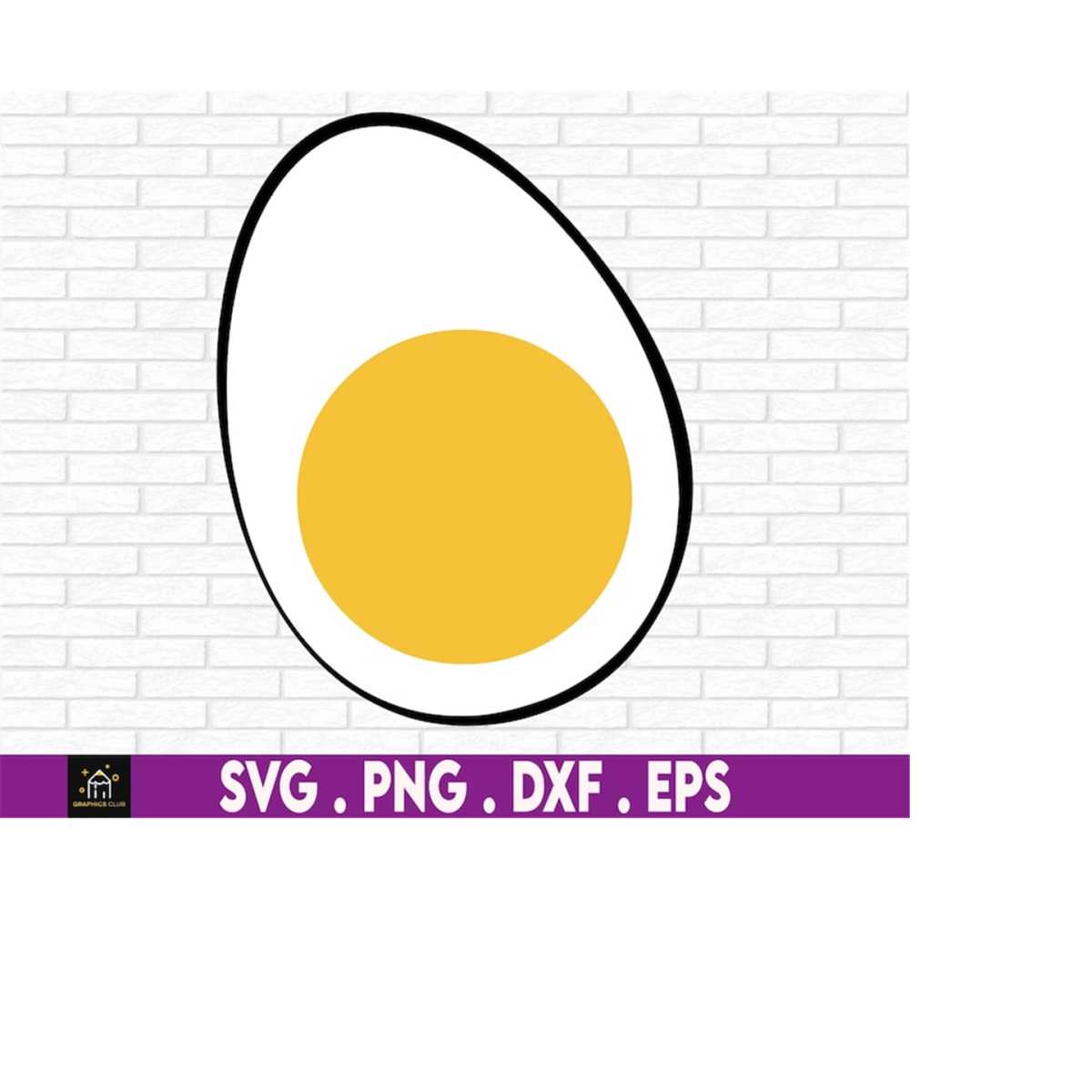 Hardboiled Egg svg, Breakfast svg, Kitchen Clipart, Digital | Inspire ...
