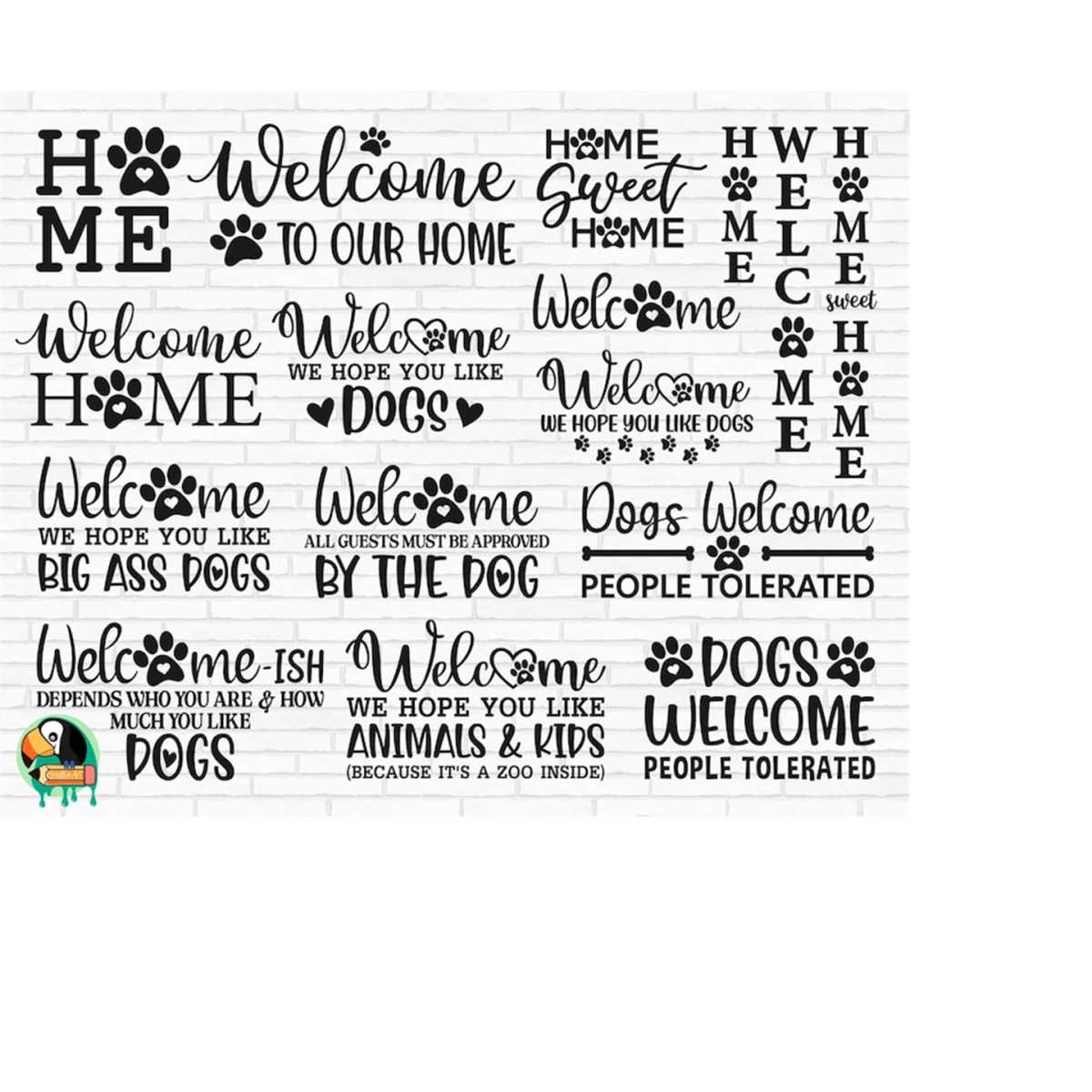 Dog Welcome Sign SVG, Dog Sign Svg, Welcome Sign Svg, Round | Inspire ...