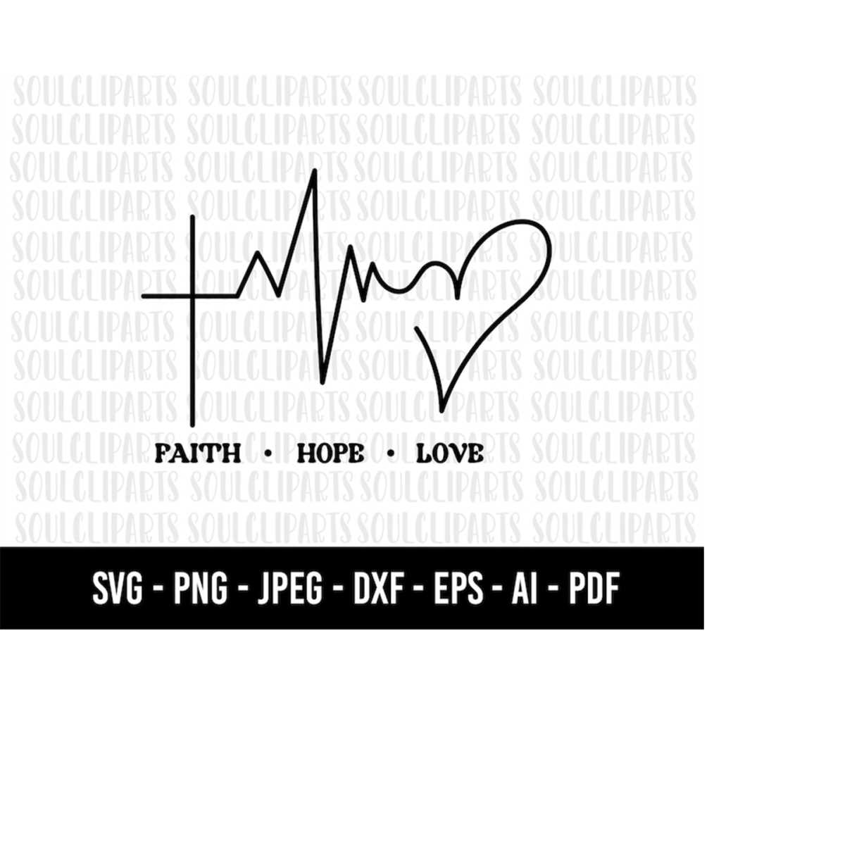 COD1078- Paith hope love SVG, Cross SVG, Easter SVG, Religio | Inspire ...