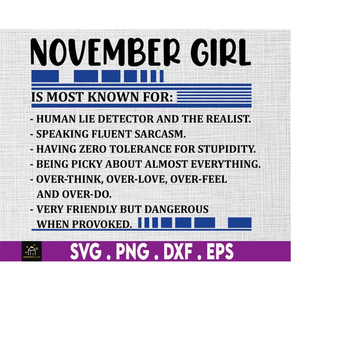November Girl Is Most Known For Svg, Happy Birthday, Birthda - Inspire ...