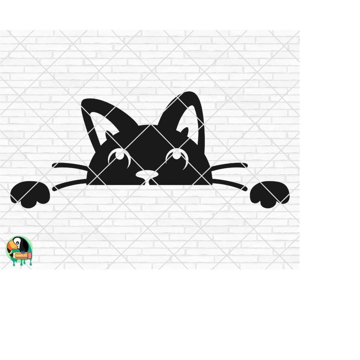 Peeking Cat SVG, Cat Lovers Svg, Peeking Cat Cut Files, Cric | Inspire ...