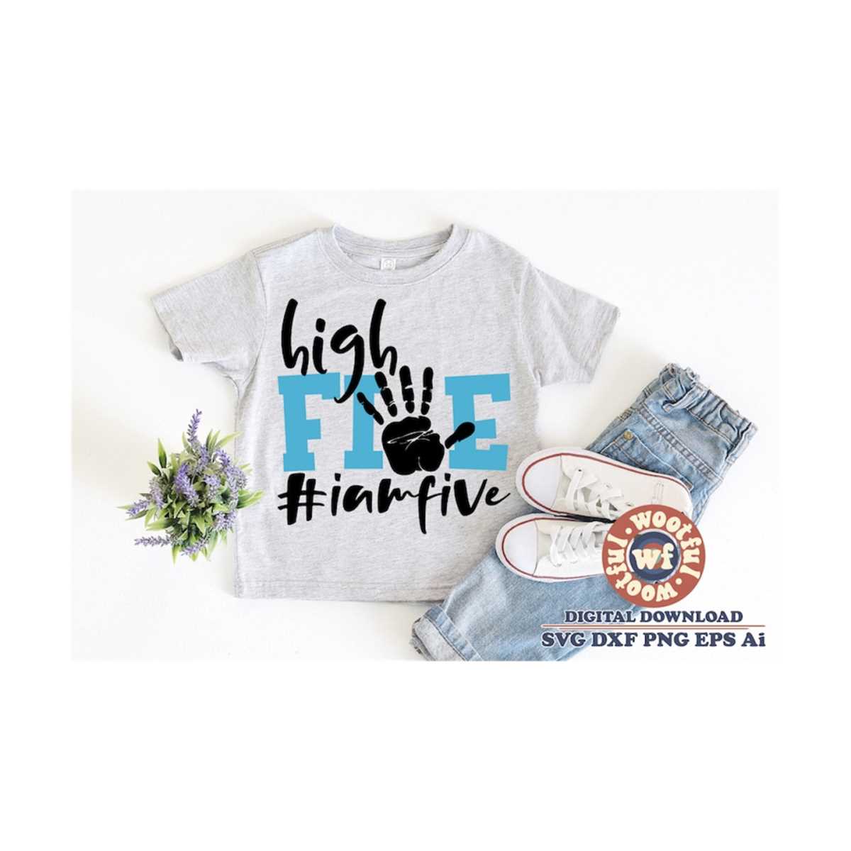 High Five svg, Boys Birthday svg, Girls Birthday svg, I am 5 | Inspire ...